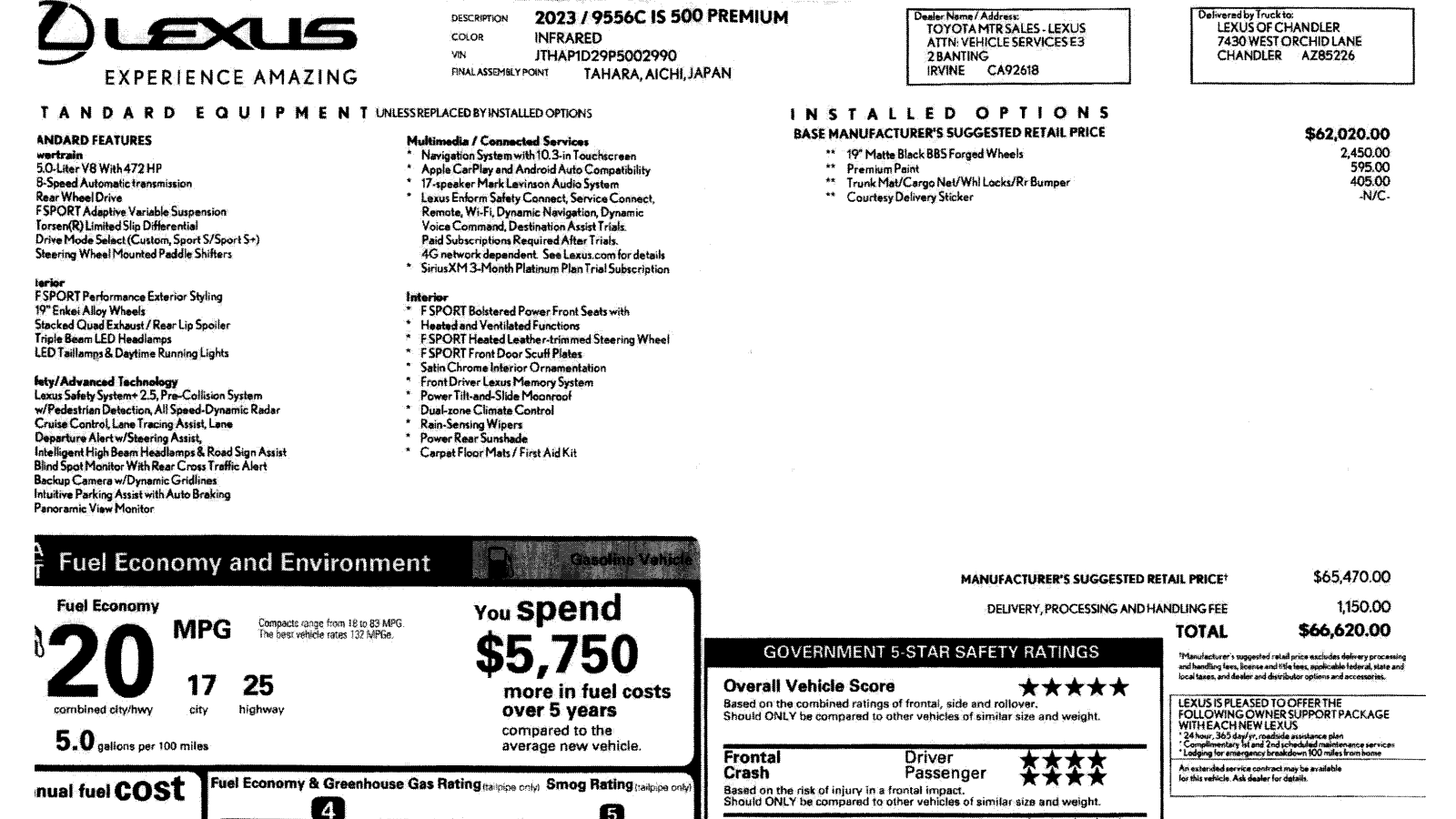 Lexus IS 500: Real World Performance and MPG Numbers | Clublexus