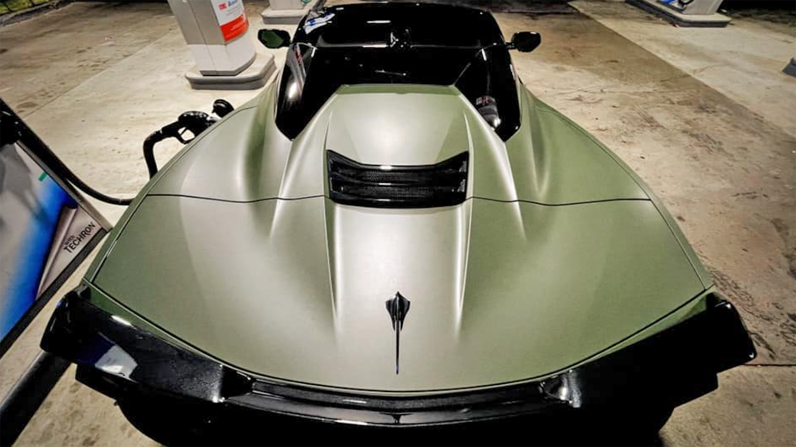 C8 Corvette Gets Slick Matte Army Green Wrap | Corvetteforum