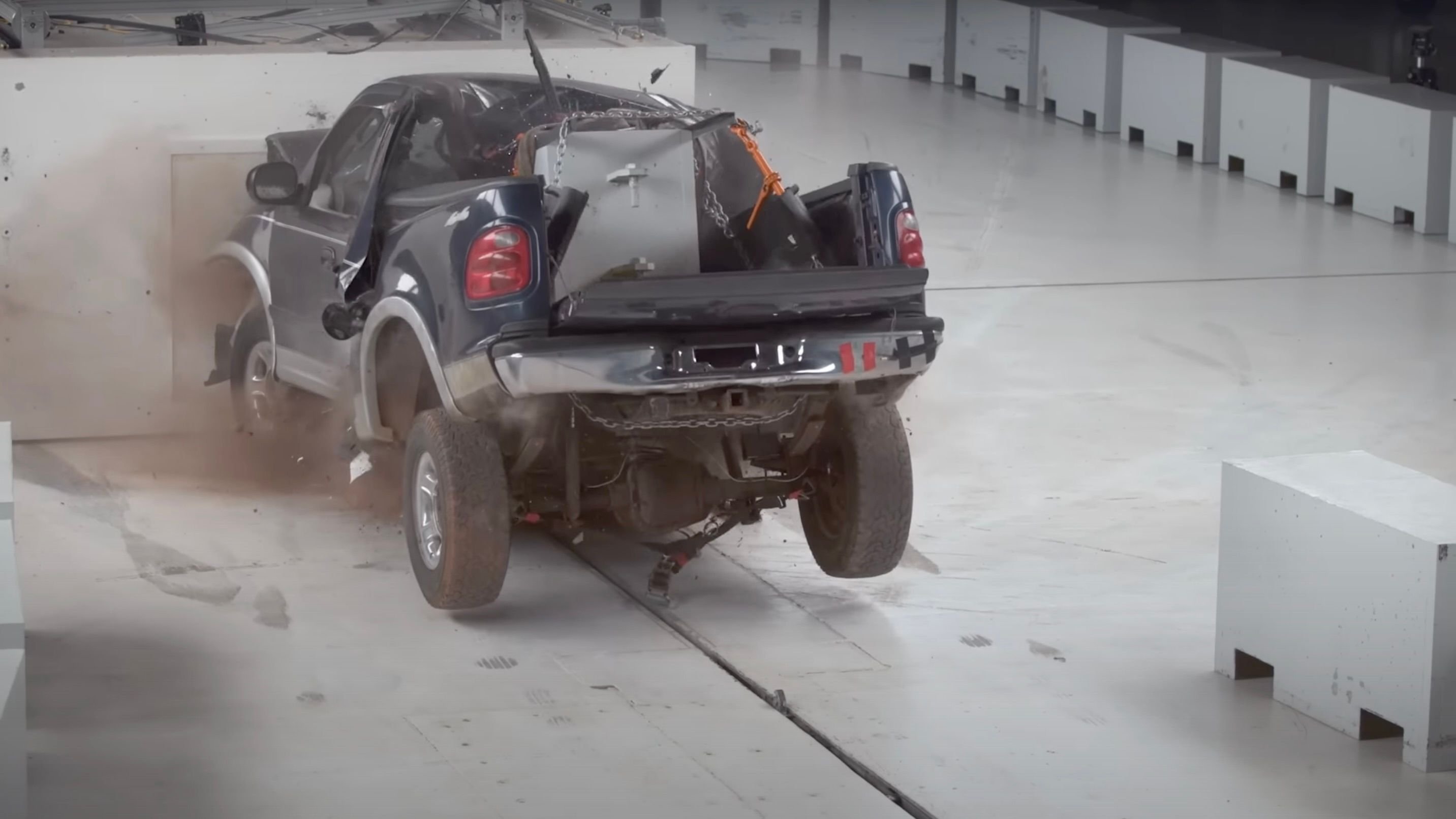 Poor Ford F-150 Crushed Helping IIHS Test Heavy EVs | Ford-trucks