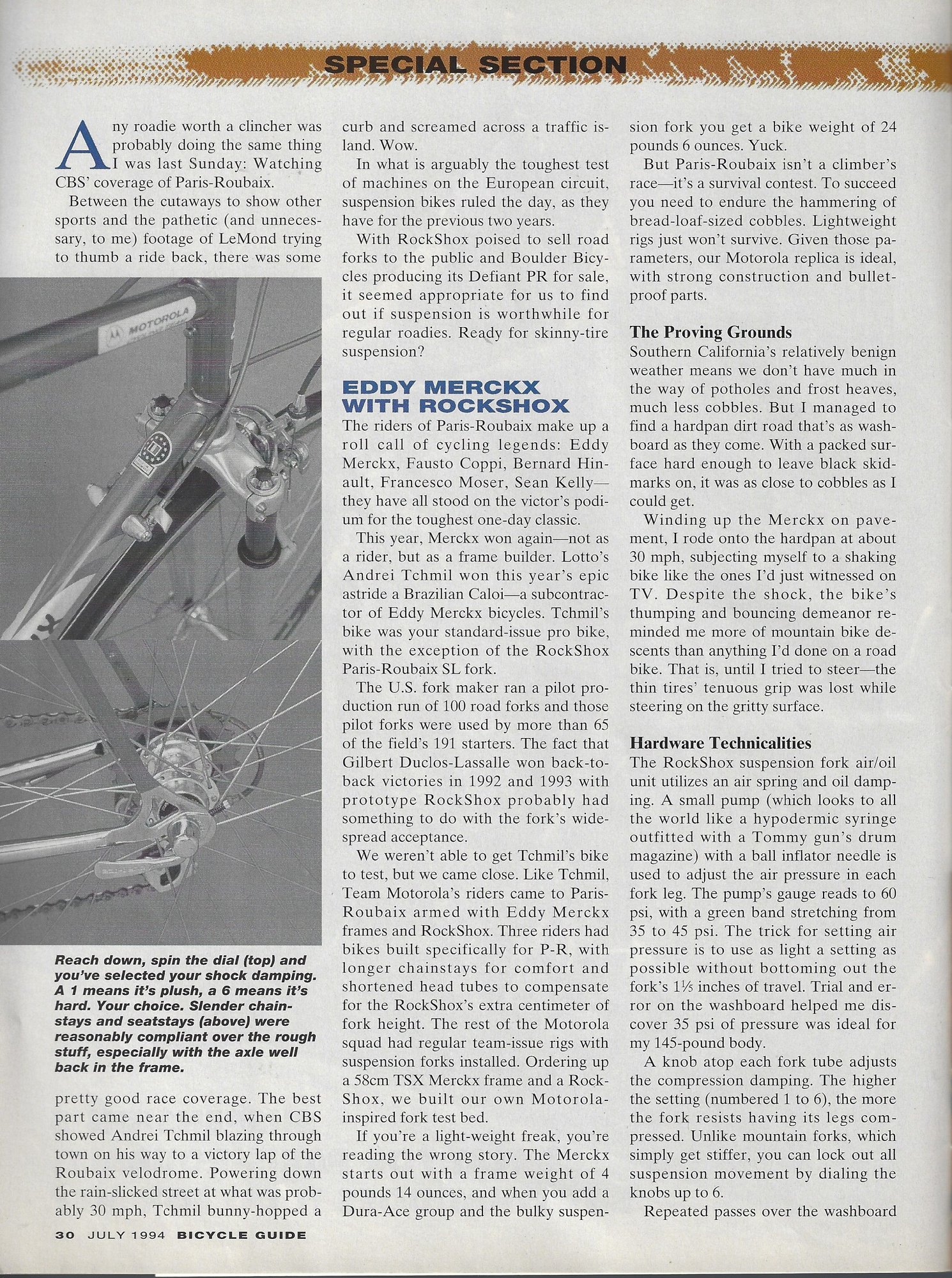 Bike Forums - Road Test/Bike Review (1994) Two Suspension Road Bikes ...