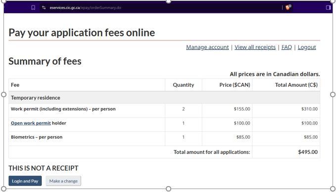 HOW do I attach receipt for Proof of payment for IRCC application ...