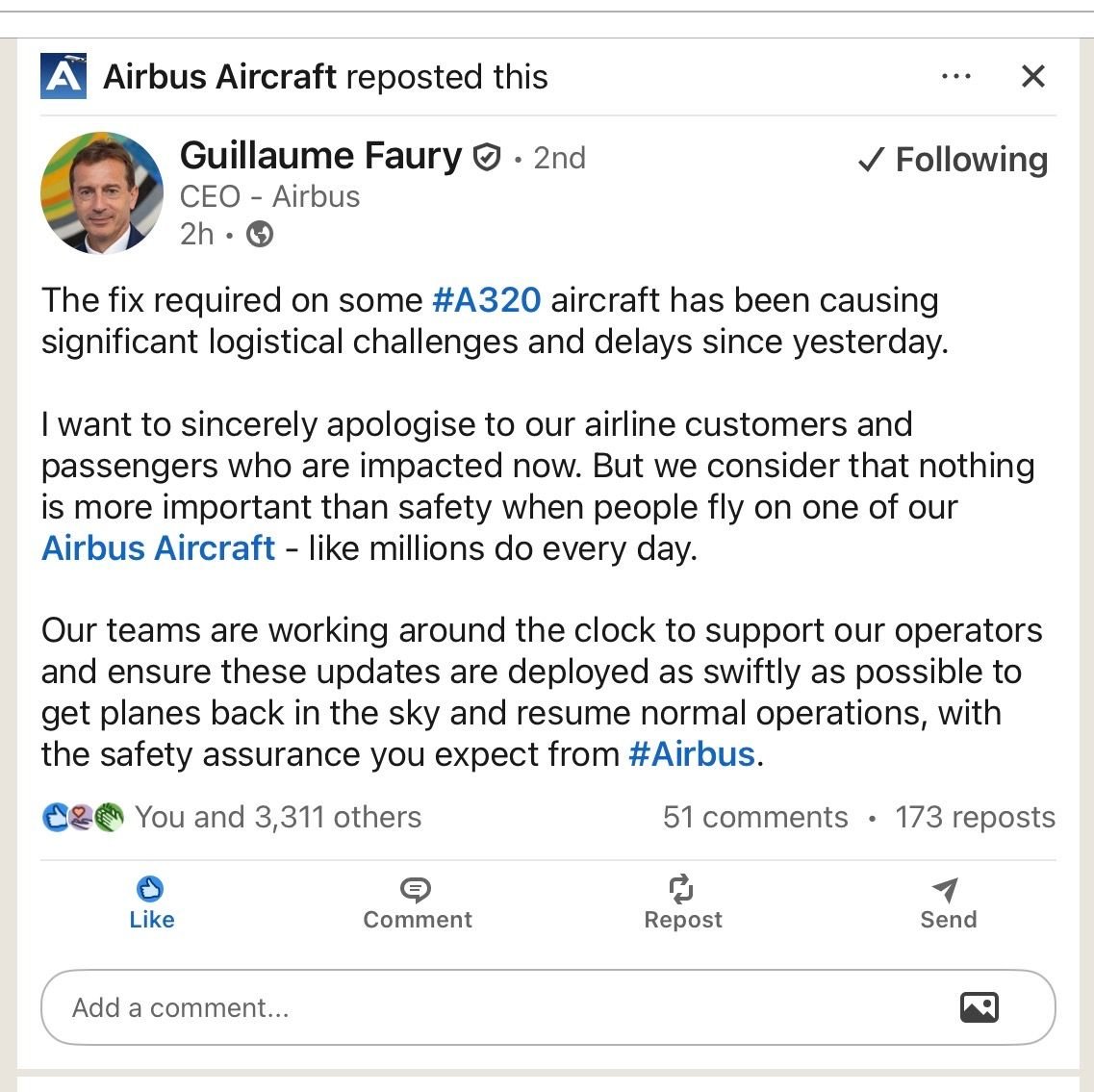 Airbus A320 recall due to flight control issue - Page 5 - PPRuNe Forums