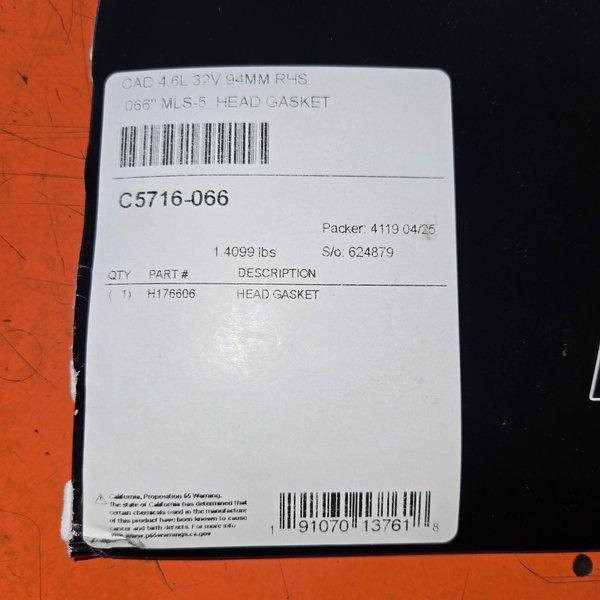 PAIR OF COMETIC MLS 4.6L CADILLAC 32V .066 HEAD GASKETS for Sale in ...