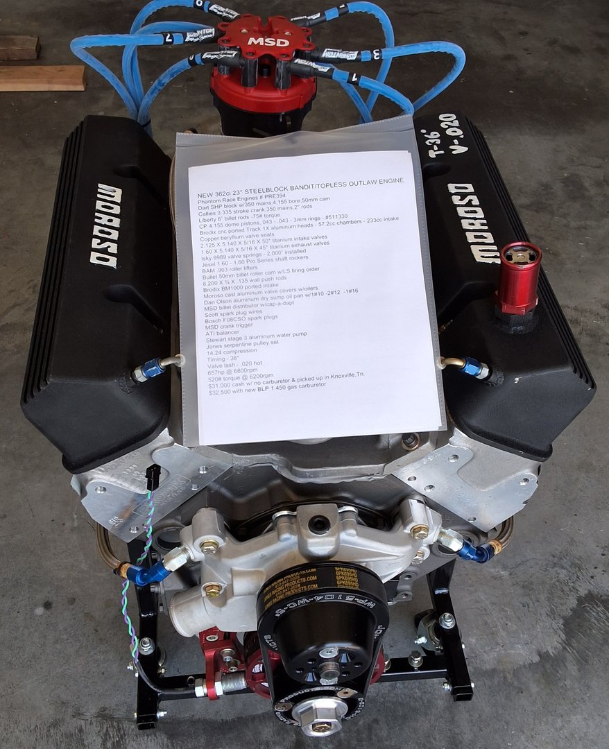 BRAND NEW 362ci 23* STEEL BLOCK ALUMINUM HEAD ENGINE for Sale in ...