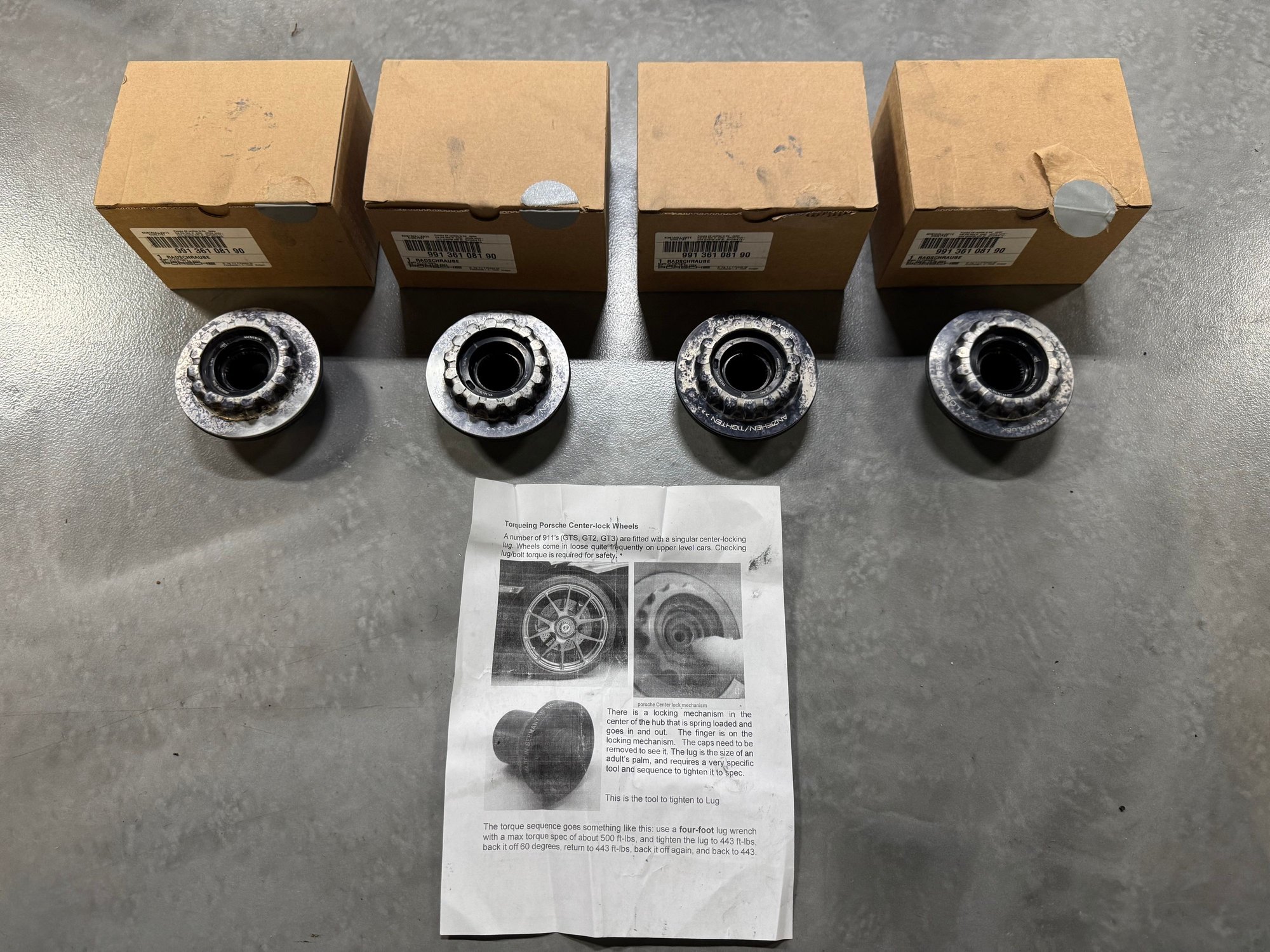 (4) 991 center lock wheel nuts - Rennlist - Porsche Discussion Forums
