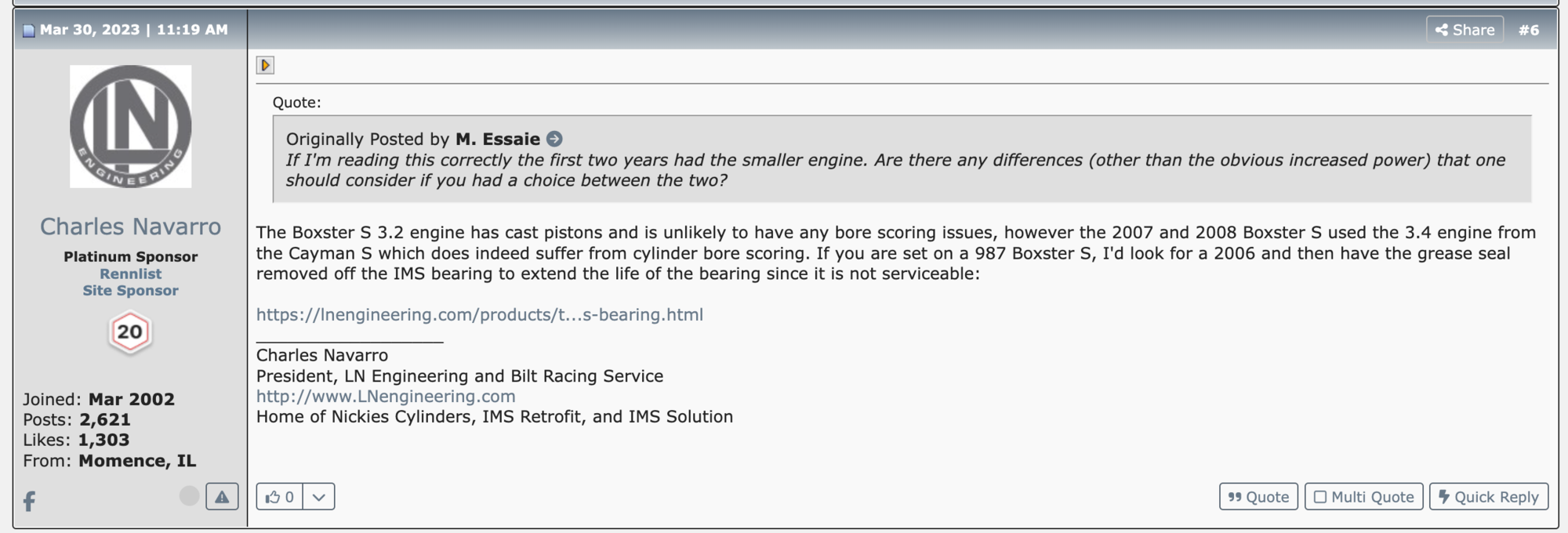 987.2 Cayman S - is bore scoring a concern? - Rennlist - Porsche ...