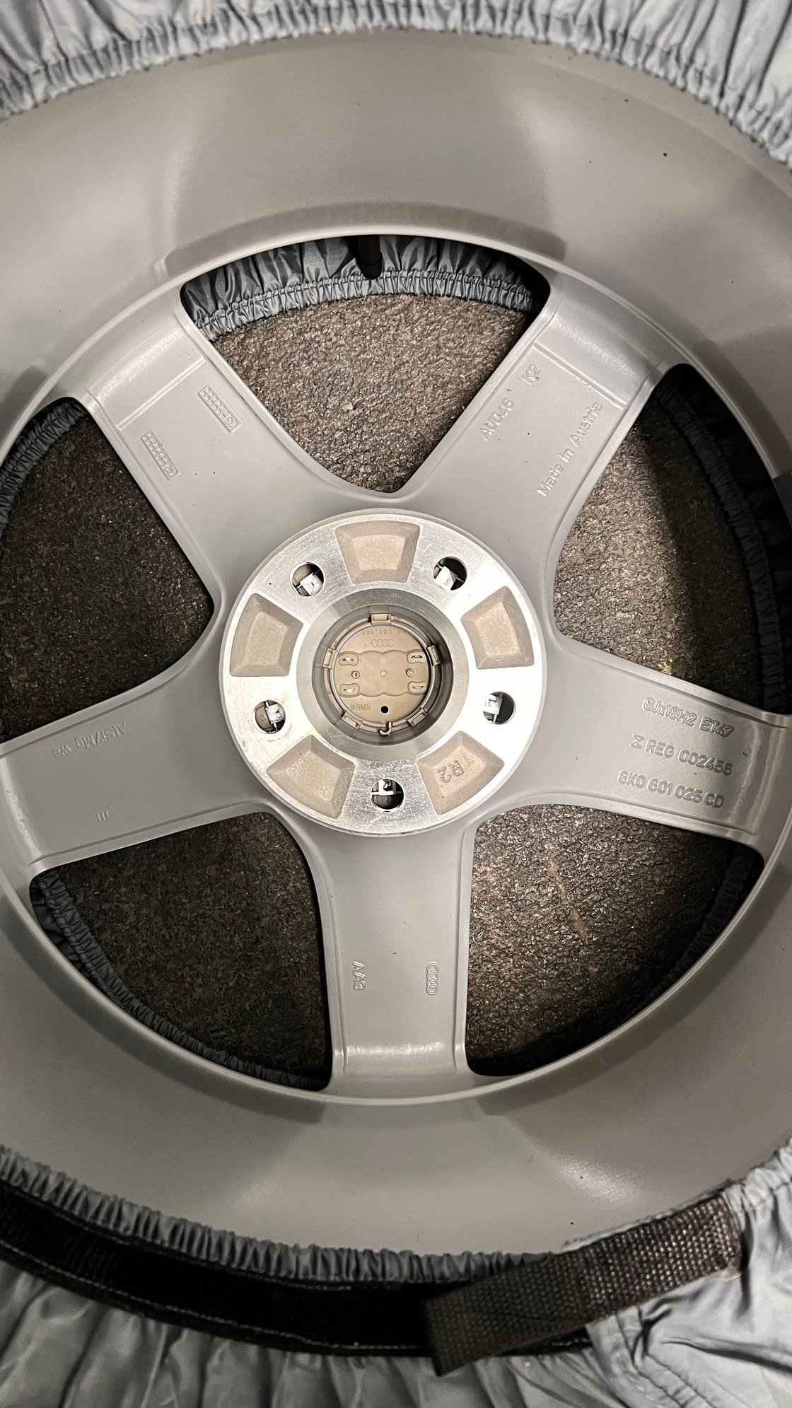 NEW!! never been used 18” Audi OEM Wheel and Dunlop Winter Tire Package ...