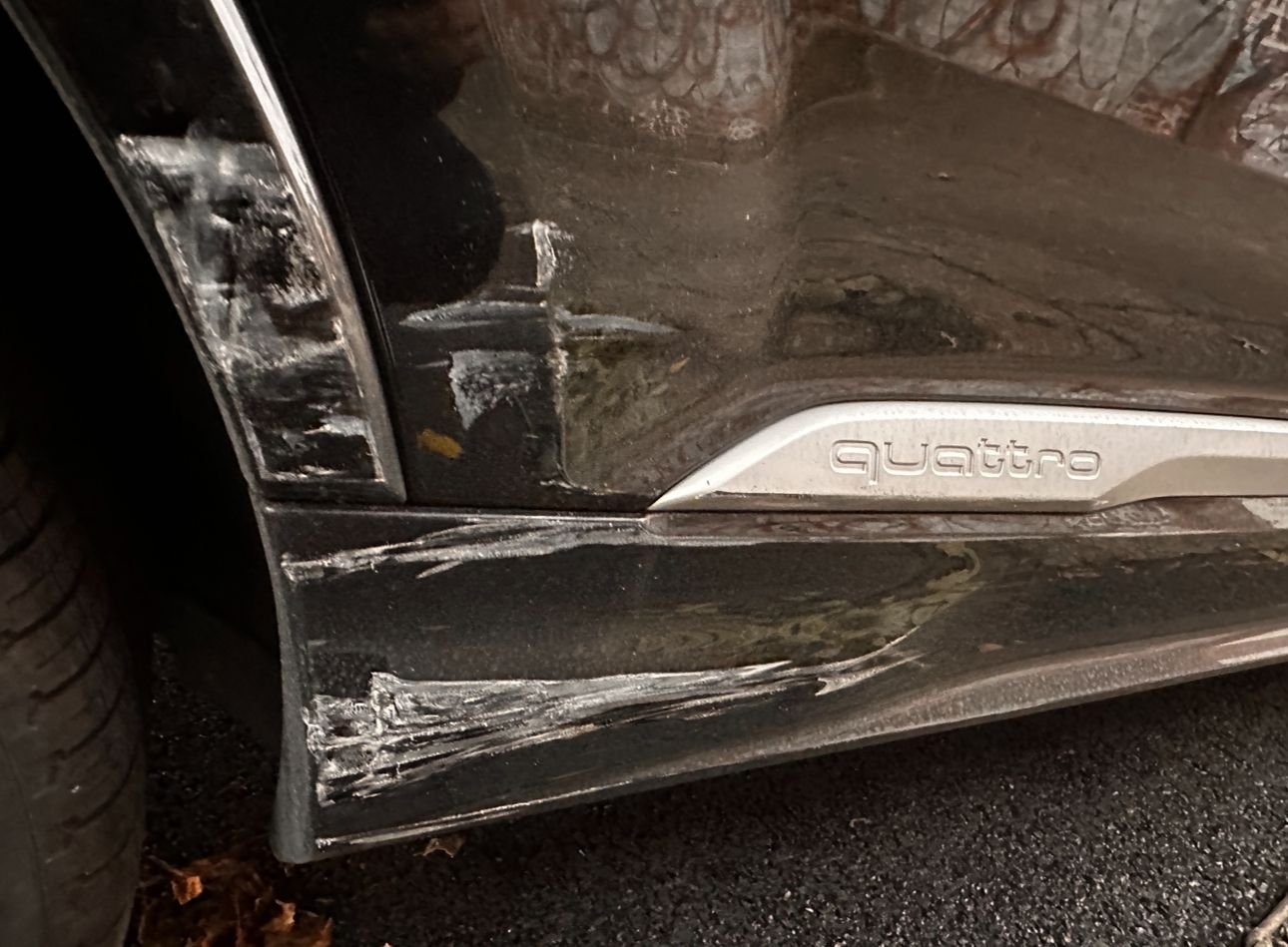 Scraped passenger side rear panel - AudiWorld Forums