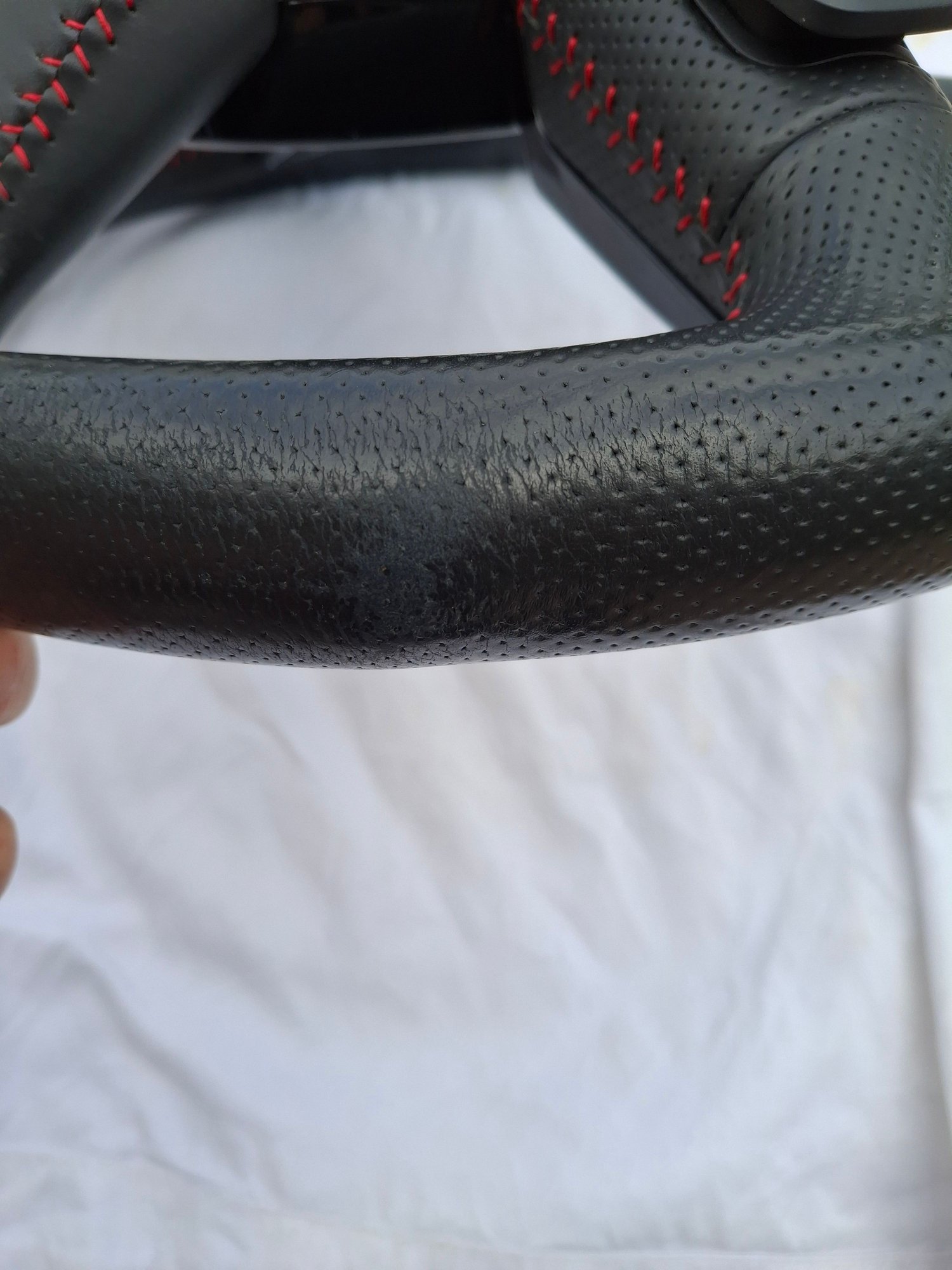OEM Audi S3 Steering Wheel, Flat Bottom, Perforated Leather, Red Stitch, Paddles - AudiWorld Forums