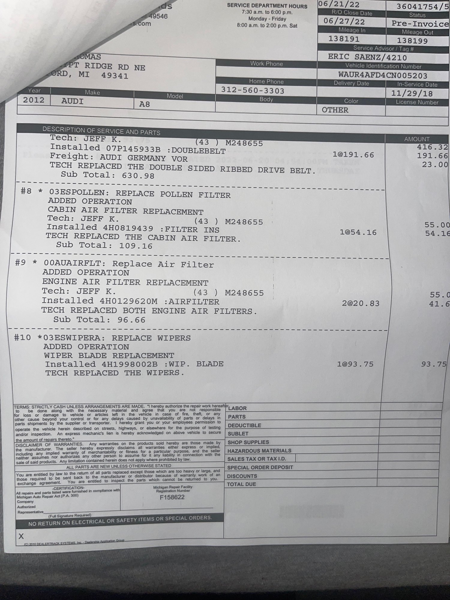 2012 W12 A8L Quattro - AudiWorld Forums