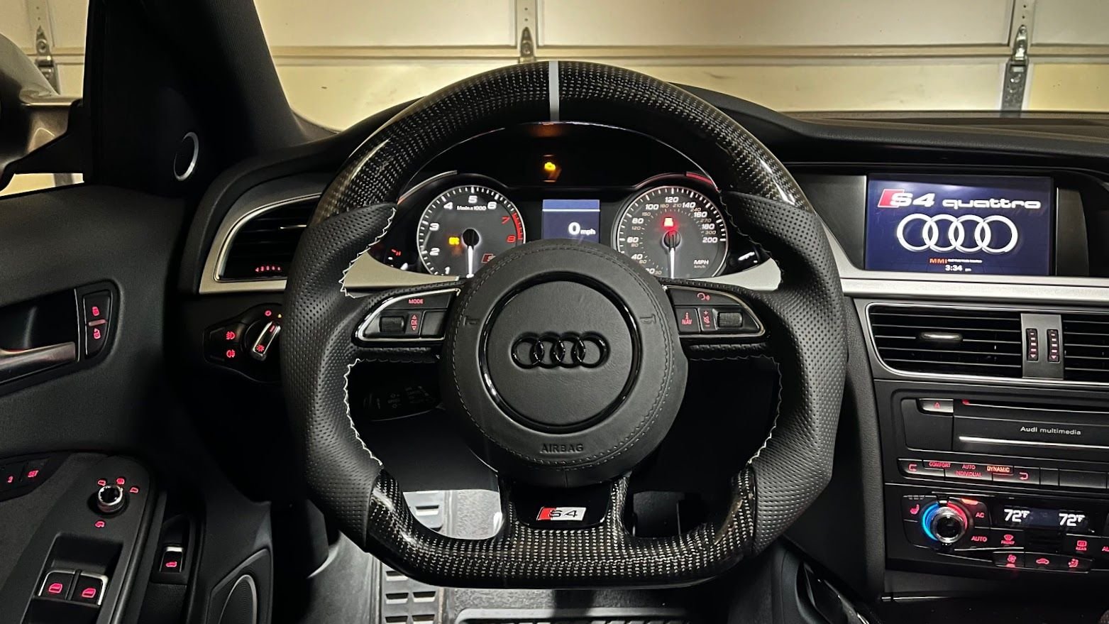 B8.5 Carbon Fiber Steering Wheel w/ Leather Airbag - AudiWorld Forums