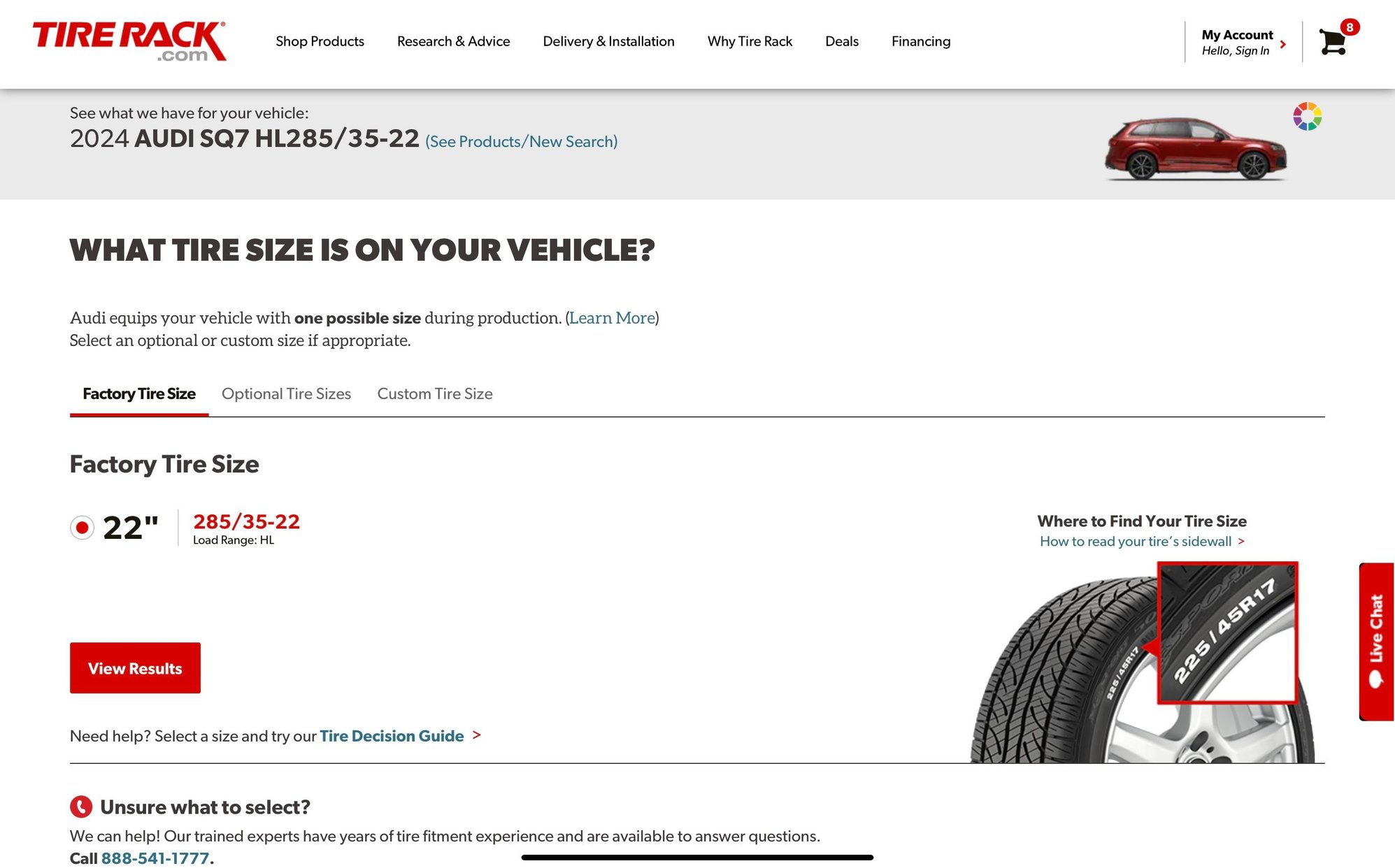 Tire size question - AudiWorld Forums