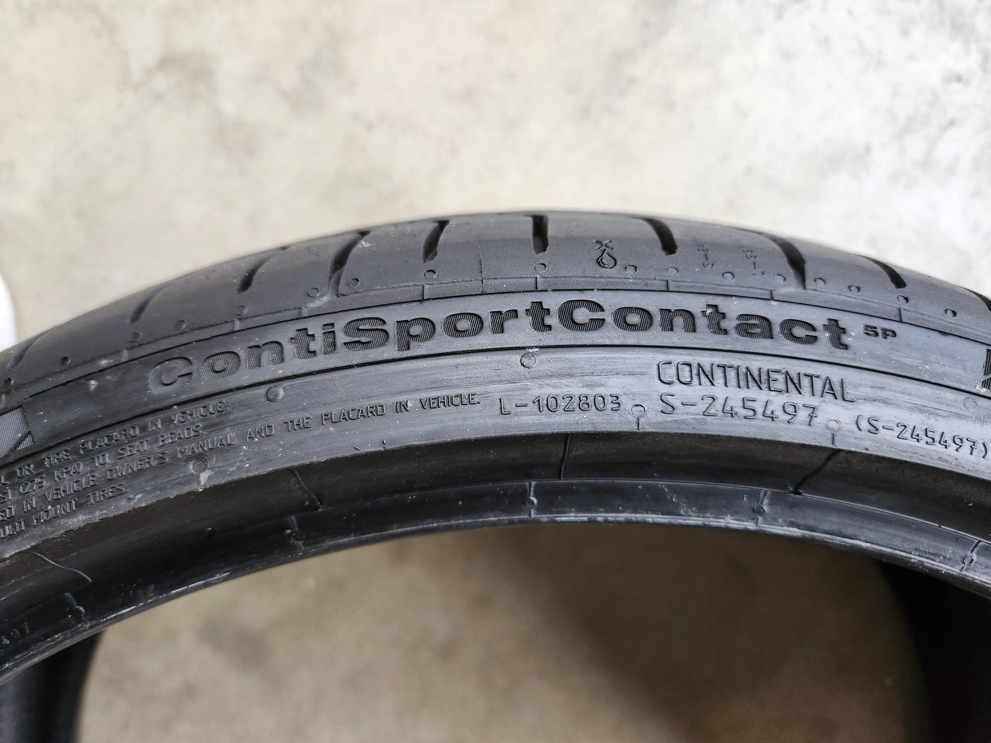 FS: Continental ContiSportContact 5P - Size: 265/30R20 - AudiWorld Forums