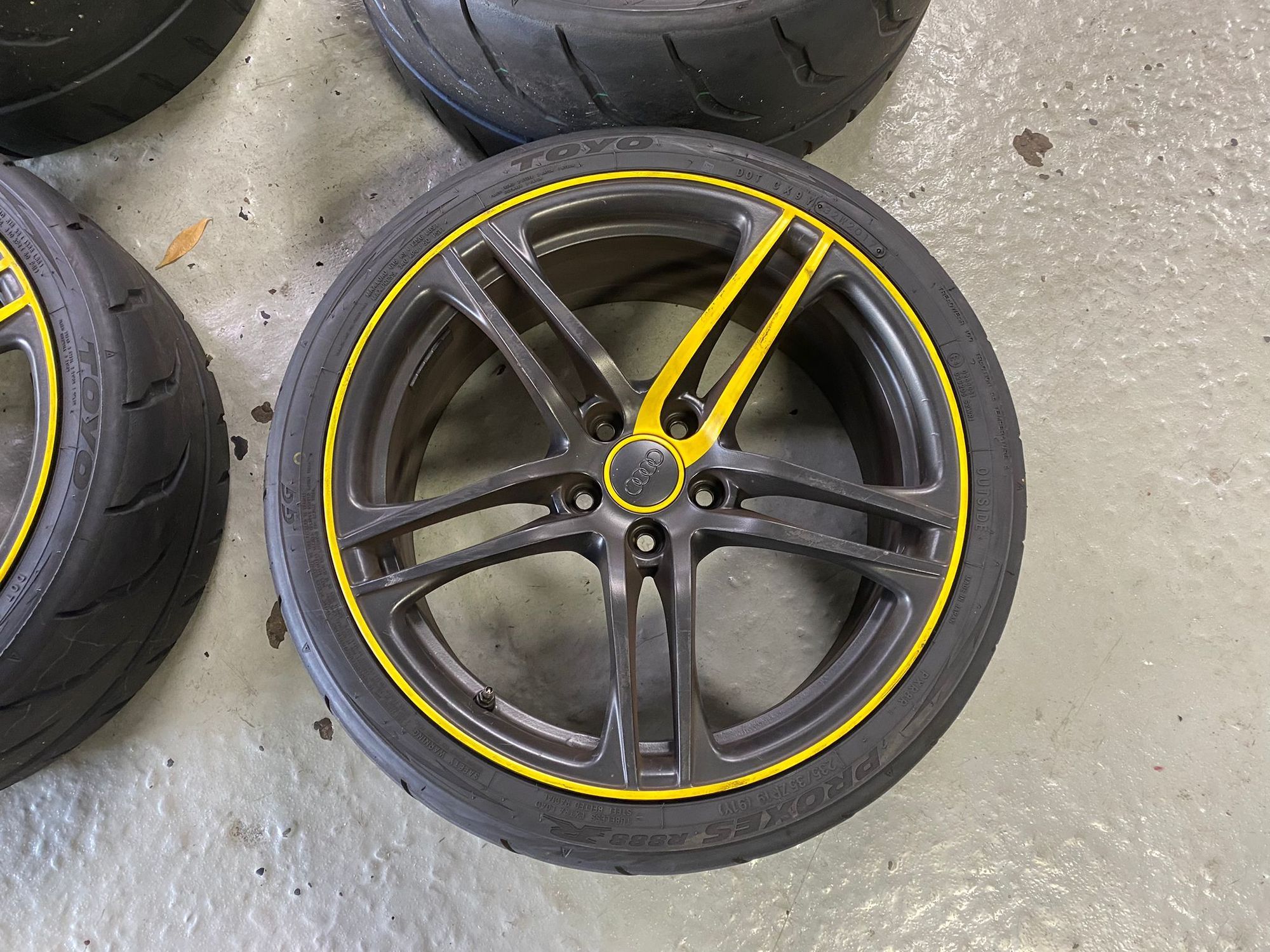OEM R8 wheels with Toyo R888 tires - AudiWorld Forums