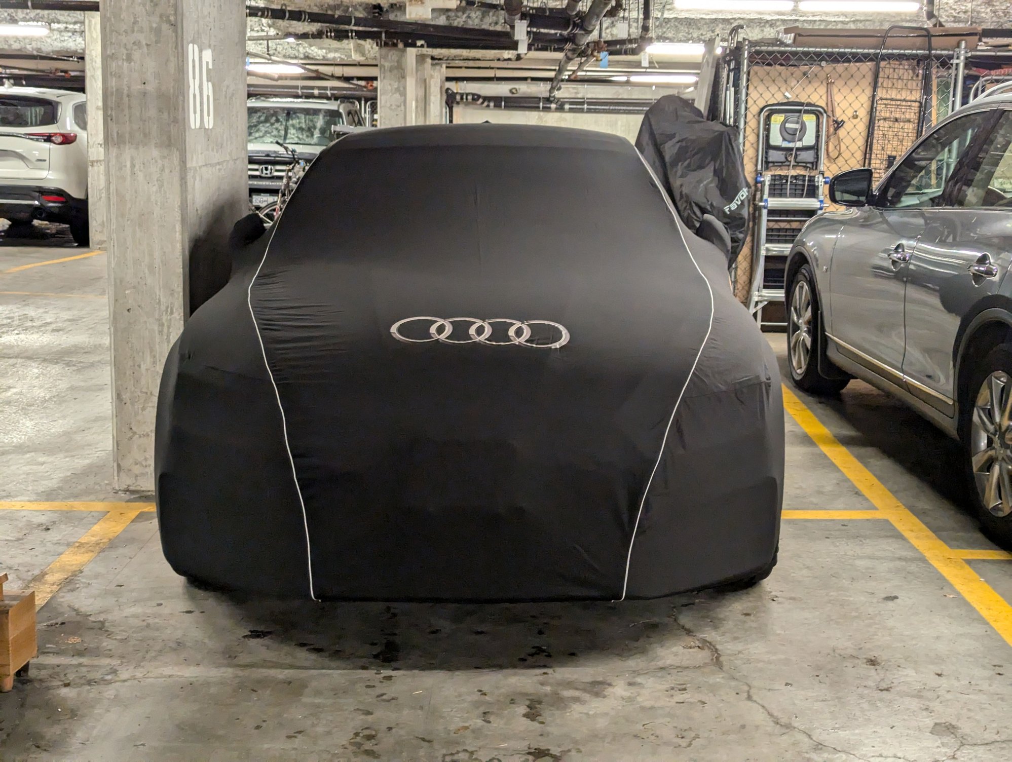 After 5 years, I finally had a chance to try the Audi car cover ...