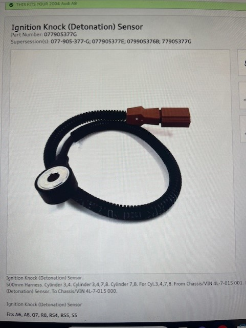 Knock sensor - AudiWorld Forums