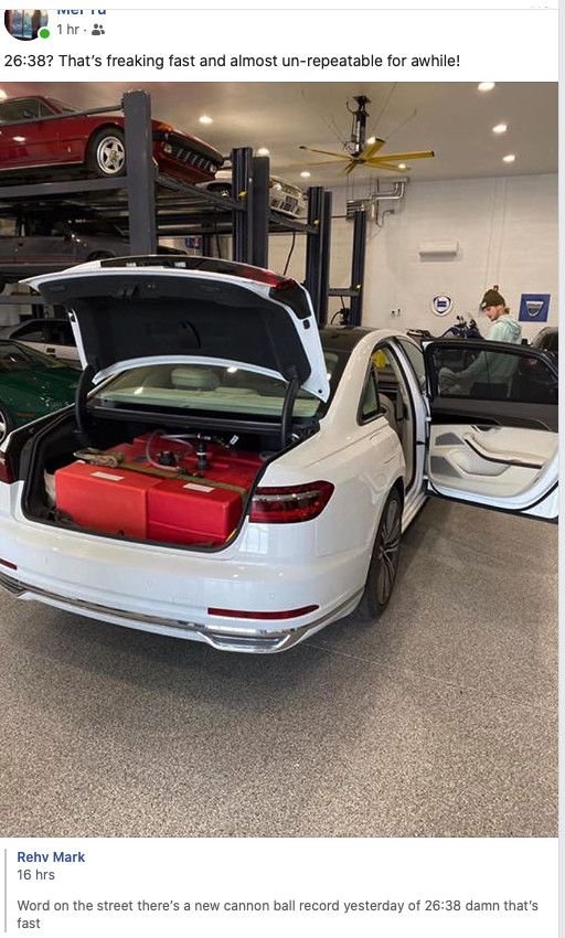 New Cannonball Run Record Set by 2019 Audi A8 - AudiWorld Forums