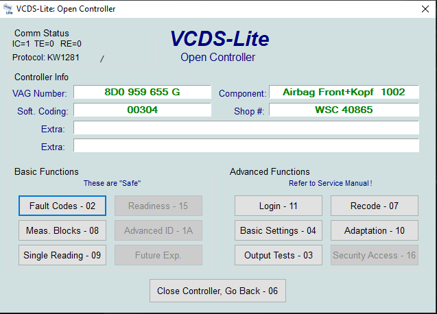 65535 airbag code - AudiWorld Forums
