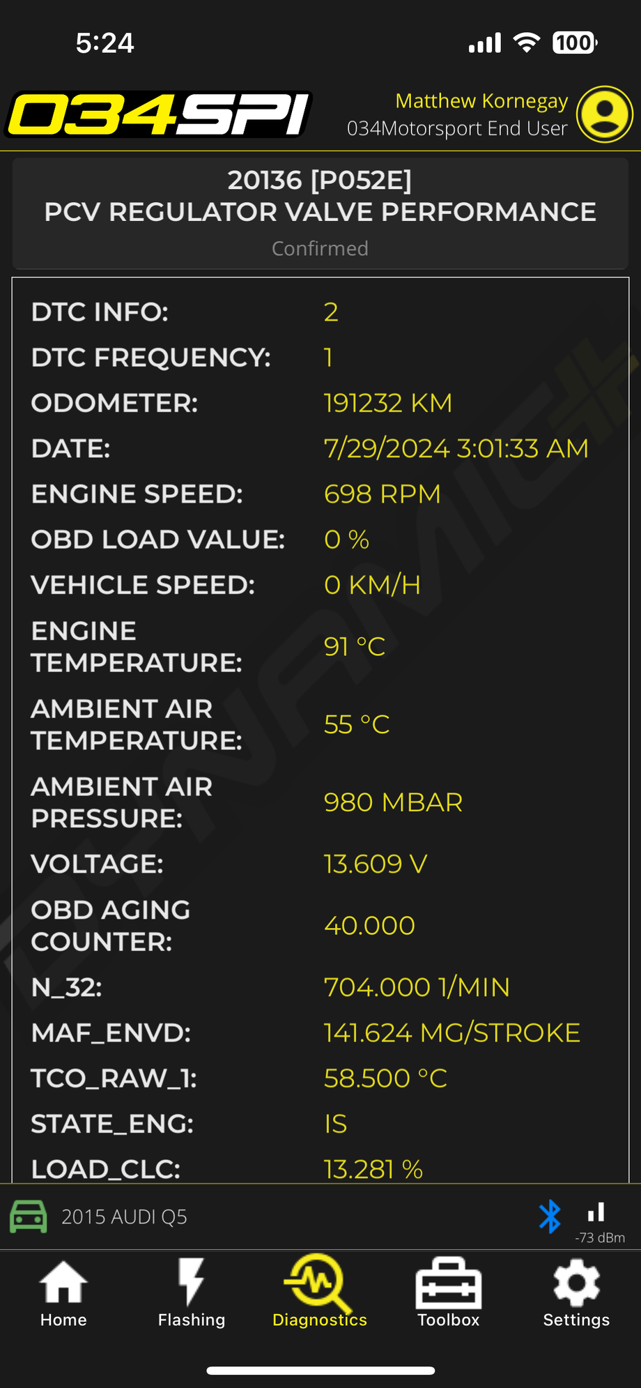 20136 - PCV Valve Malfunction P052E 00 [104] - AudiWorld Forums