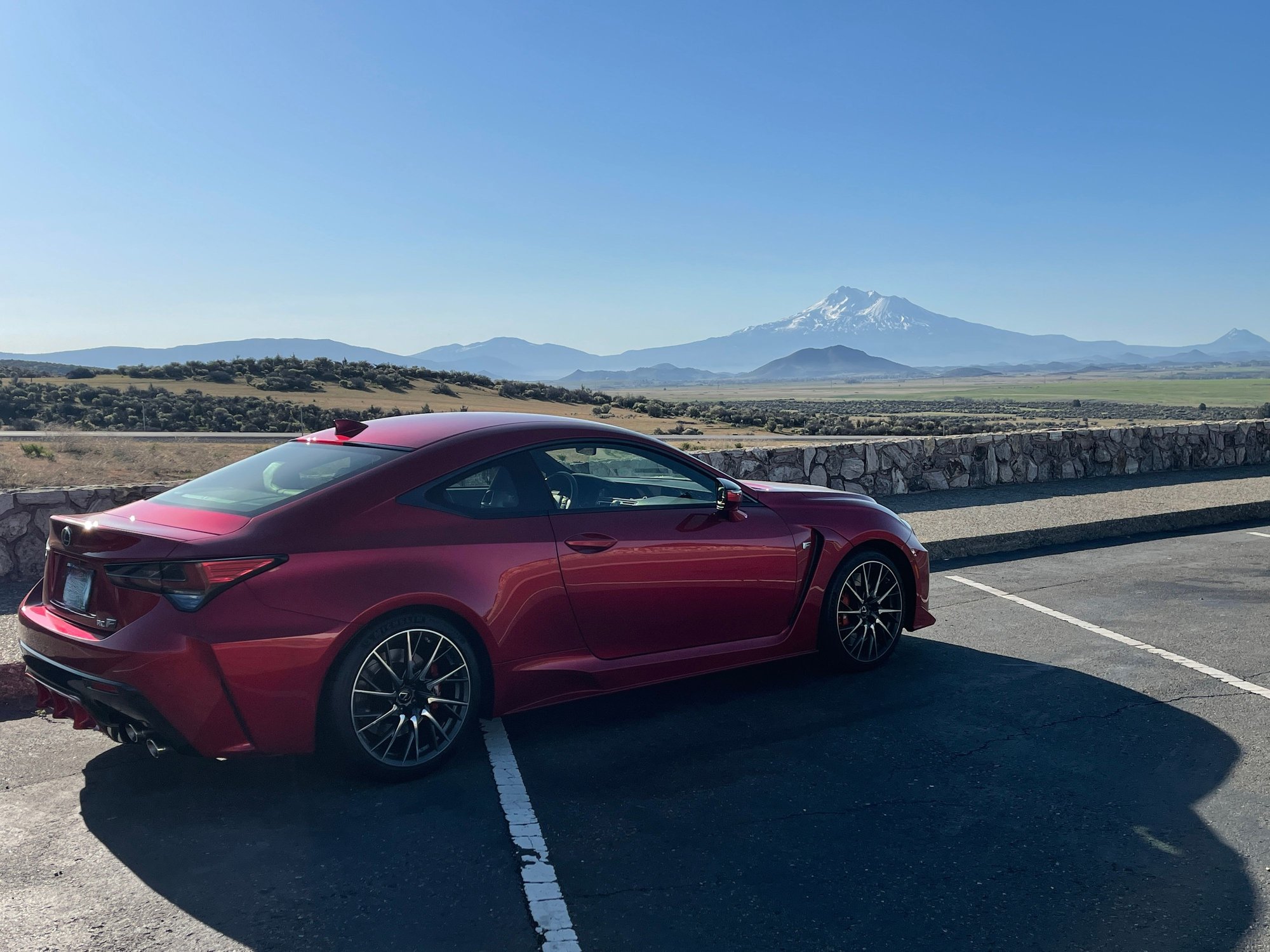 Spotted a red RCF on the road for the first time since like.....forever ...