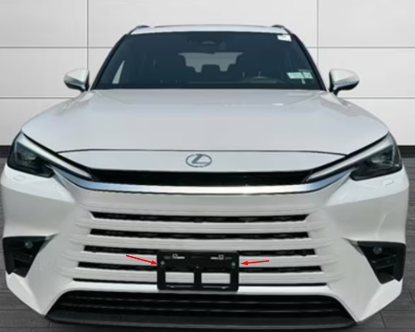 TX Front License Plate Holder Drill Into Grille - ClubLexus - Lexus ...