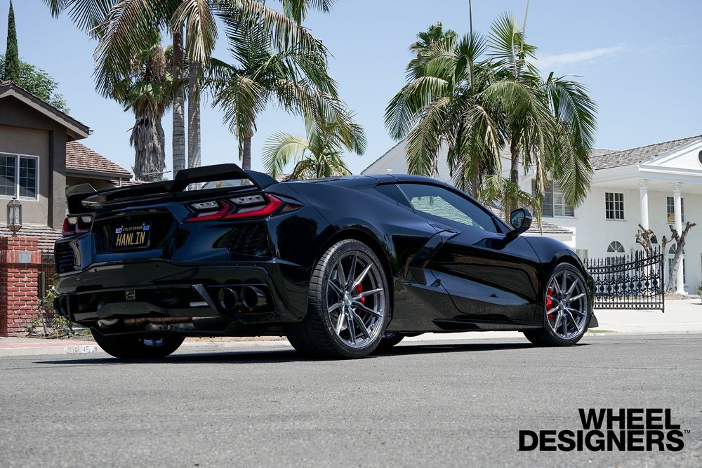Stance SF11 Brushed Dual Gunmetal Corvette C8 Z51 Photoshoot ...