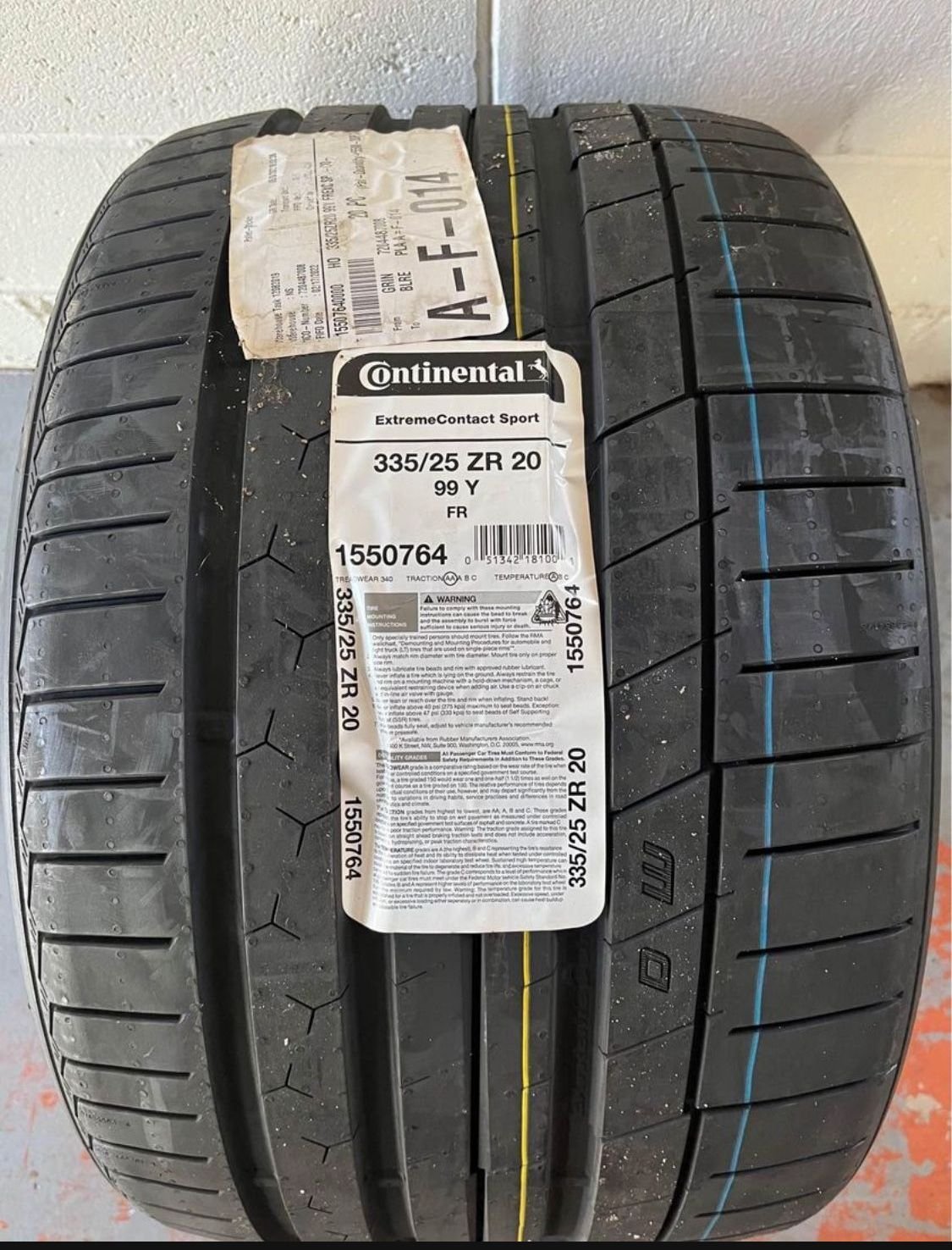 FS (For Sale) SOLD Continental Extreme Contact Sport tires 335/25/20 ...