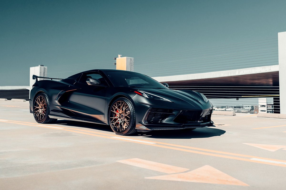 Wrapped Corvette C8 on Forgedlite DC20 2pc Forged Wheels Photoshoot ...