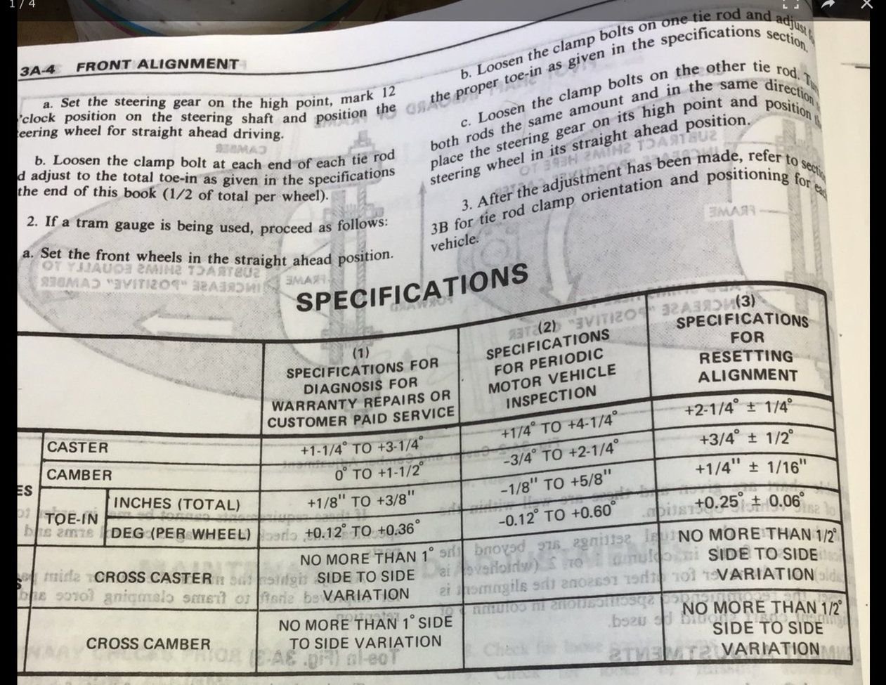 C3 (81) alignment specs - CorvetteForum - Chevrolet Corvette Forum ...