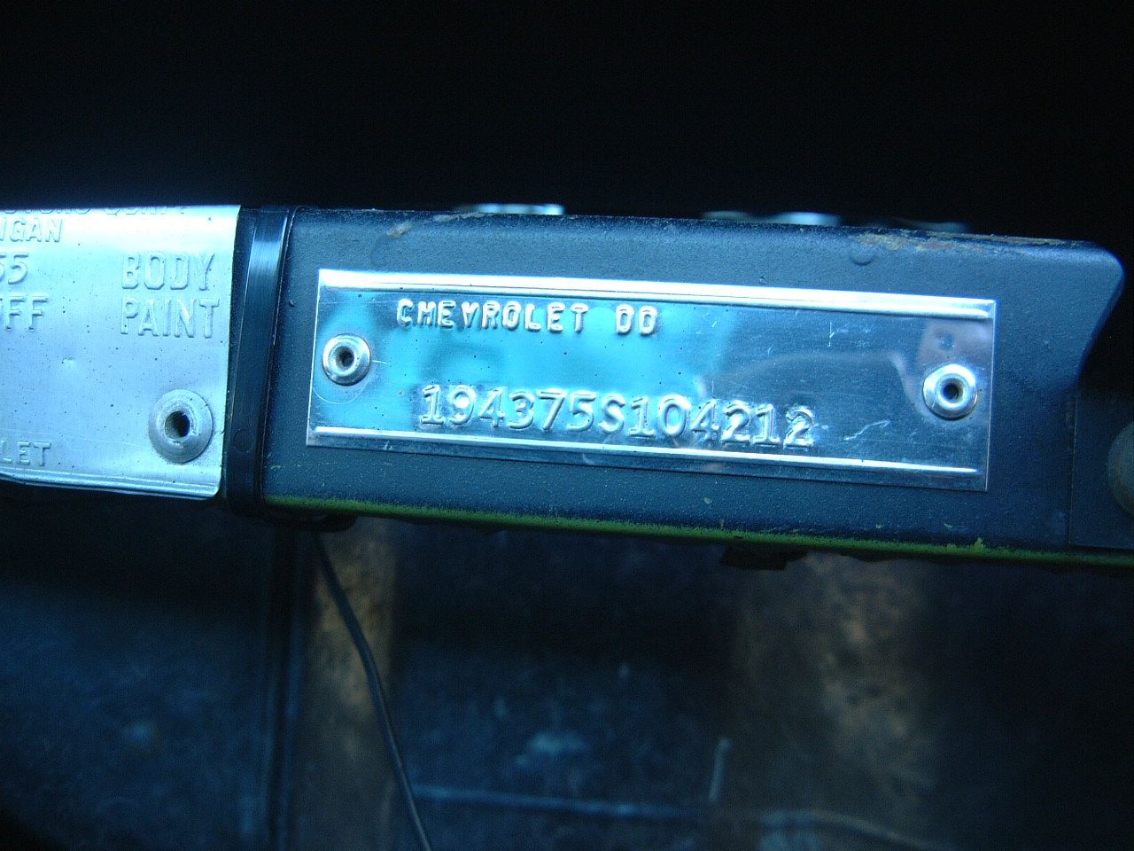 C2 VIN Tag Location - CorvetteForum - Chevrolet Corvette Forum Discussion