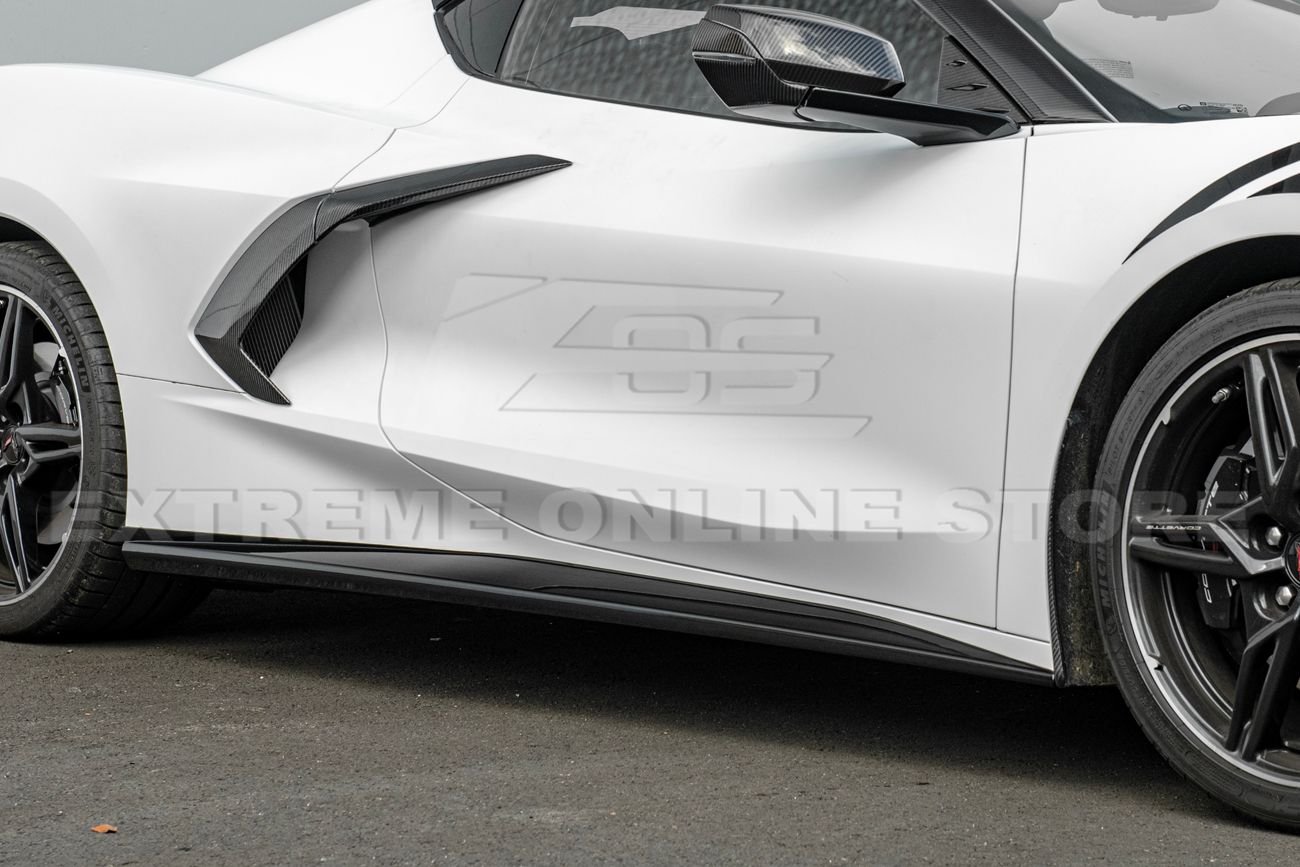 2020-2024 C8 Corvette Carbon Flash Side Skirts Rocker Panels ...