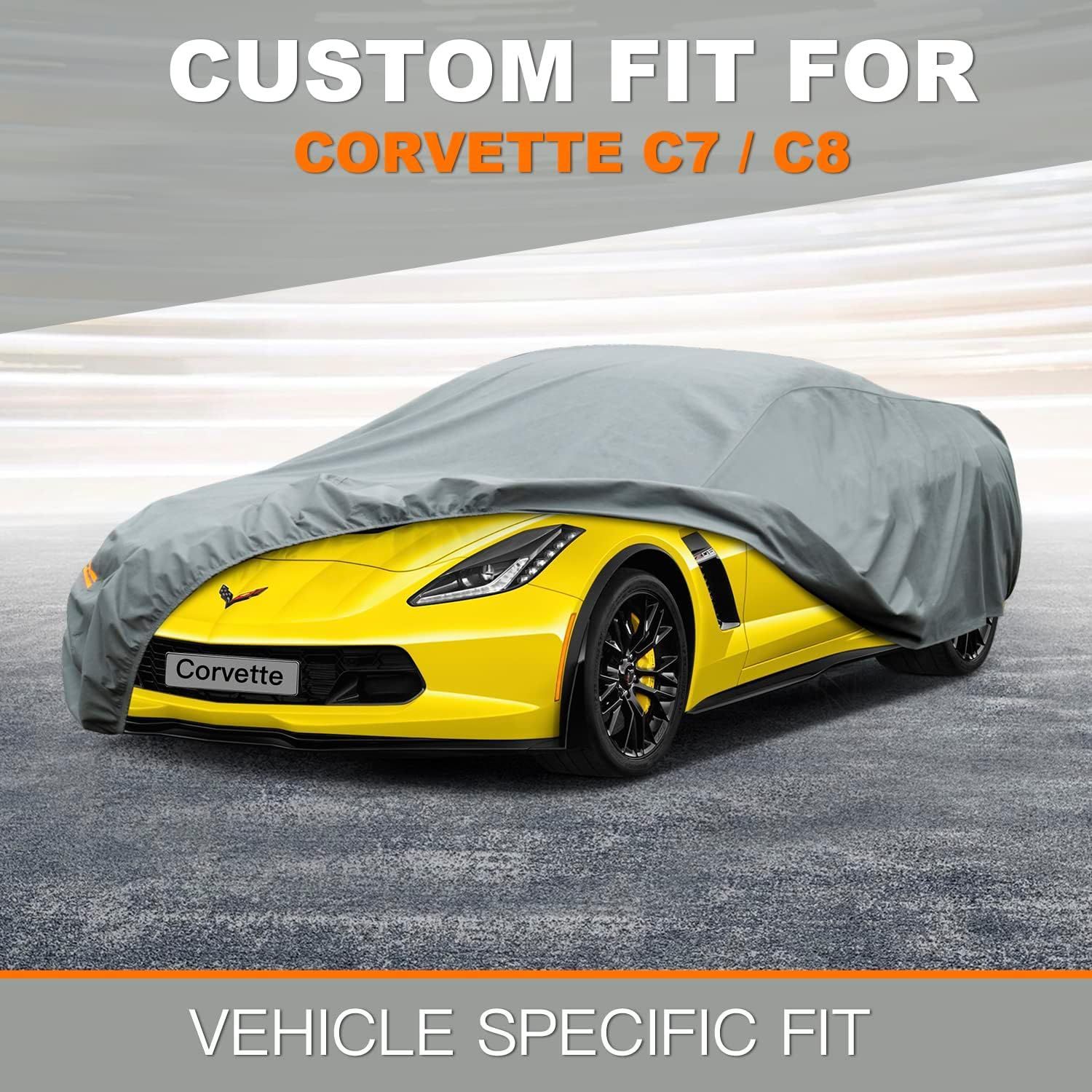 C7 C8 Corvette Waterproof Custom Fit Heavy Exterior Car Cover ...