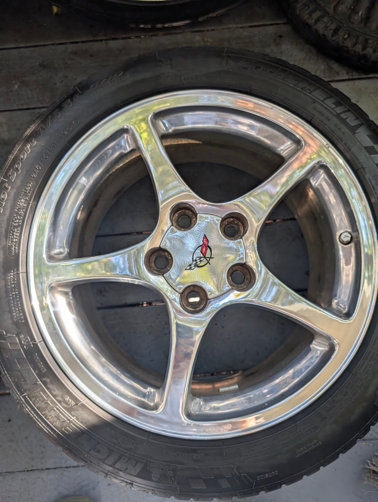 FS (For Sale) 2002 C5 Corvette OEM five spoke aluminum wheels ...