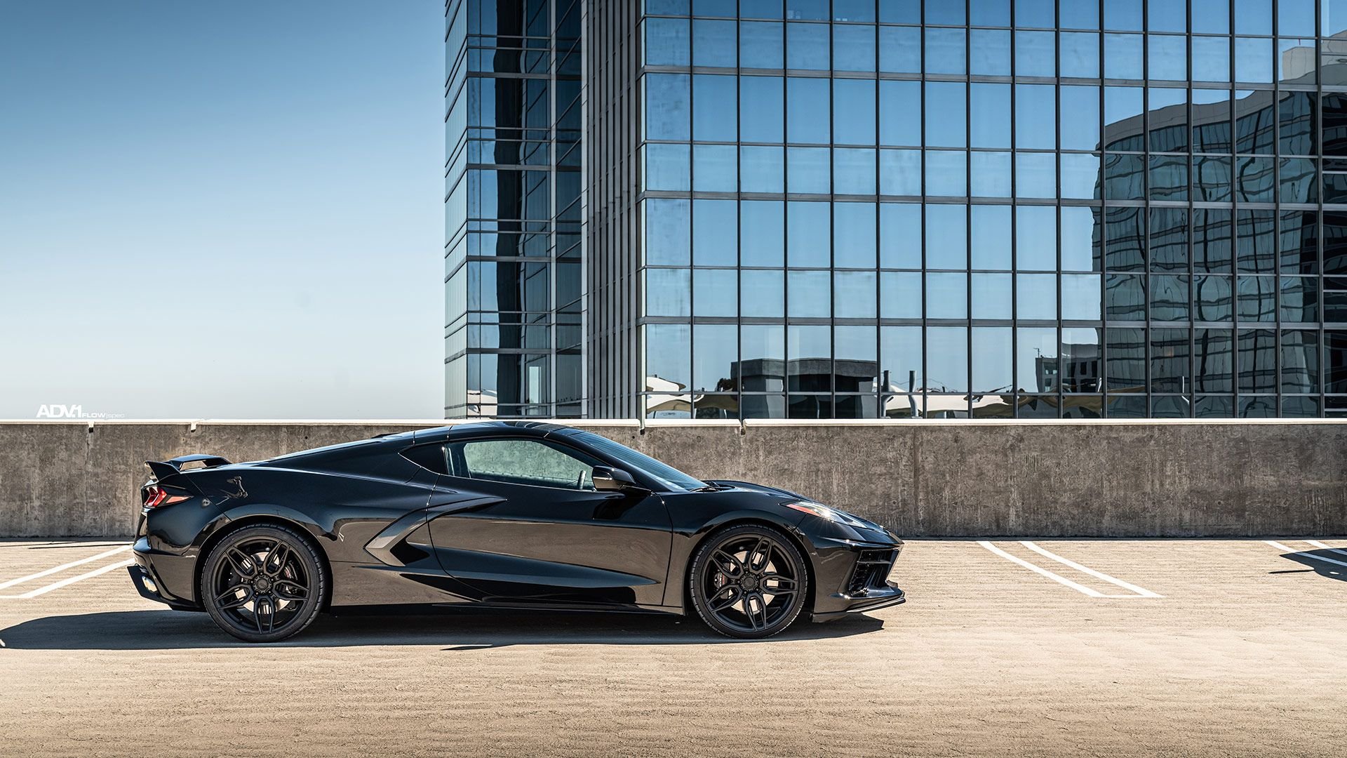 First C8 on ADV1 Flowspec Wheels - Black on Black - CorvetteForum ...