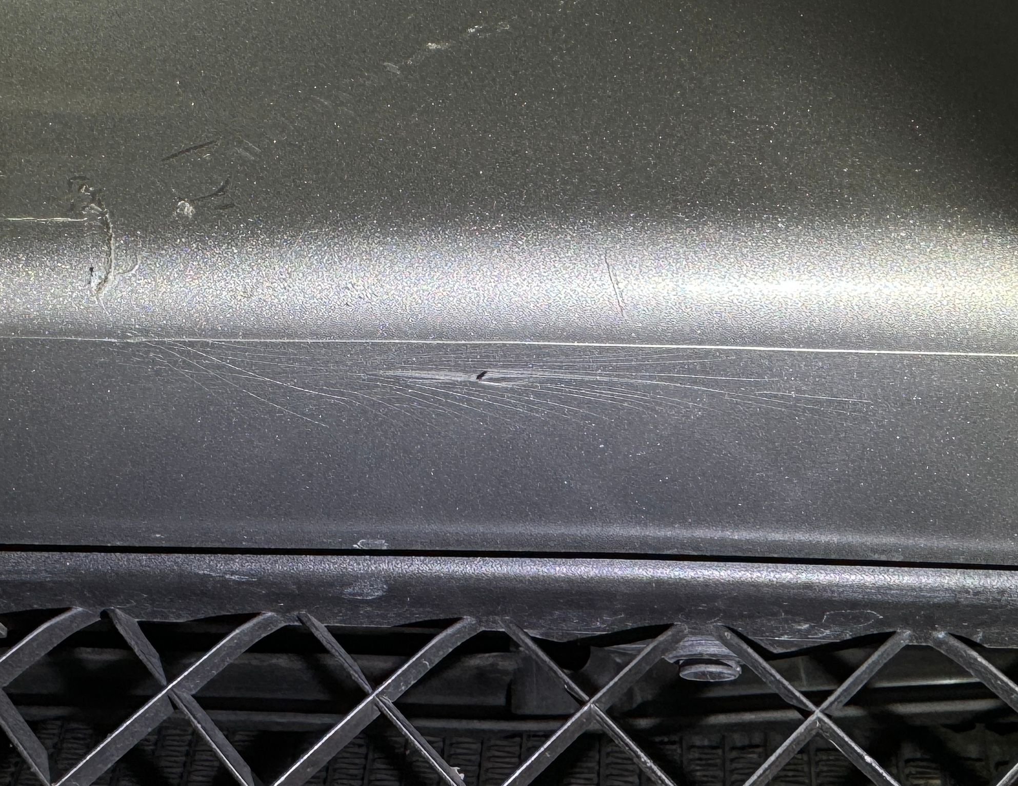 Z06 Cracked/Spiderwebbed Front Bumper from Debris - CorvetteForum ...