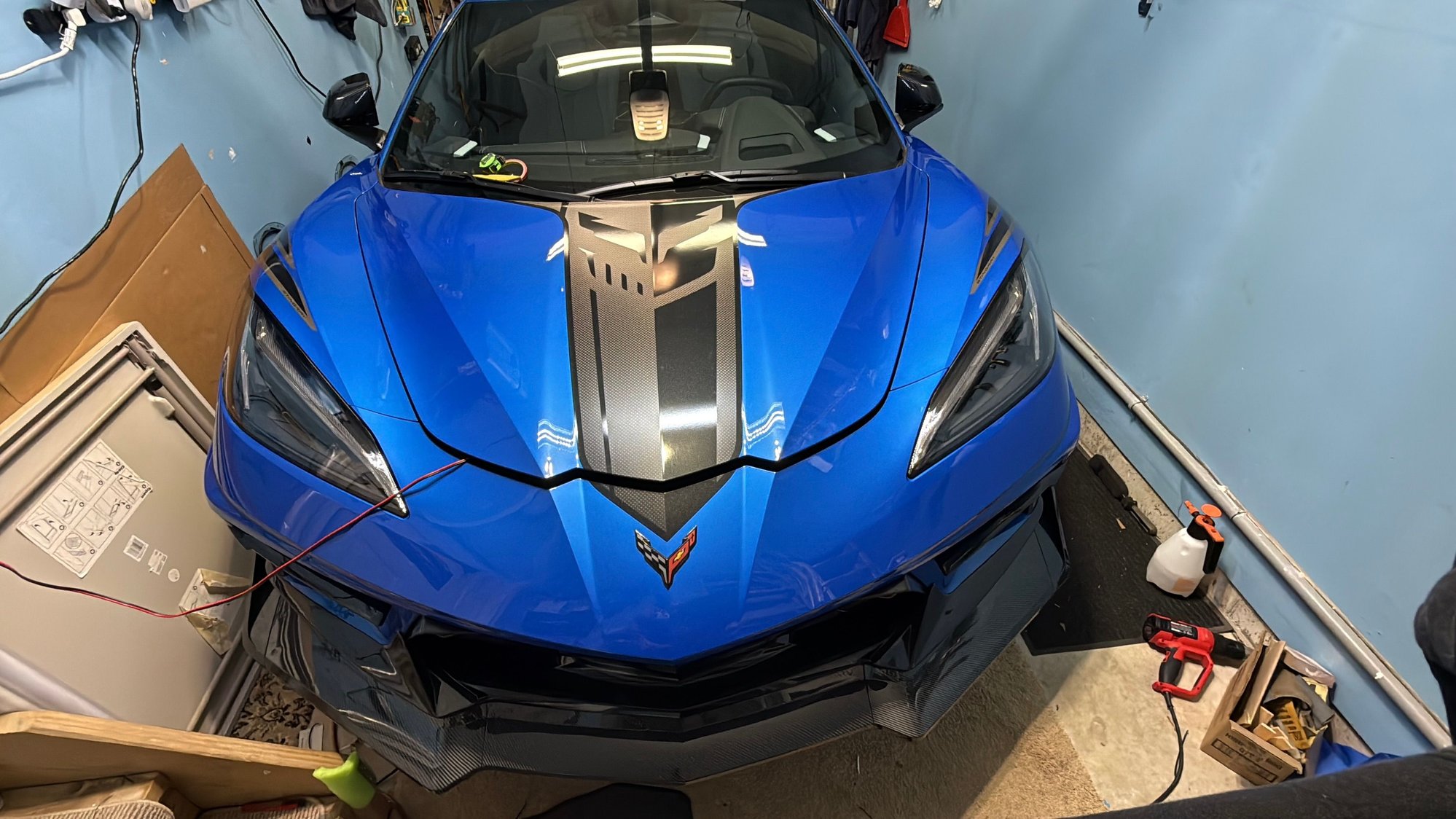 C8 Jake Hood, Fender, and rear quarter panel Tech Bronze on Riptide ...