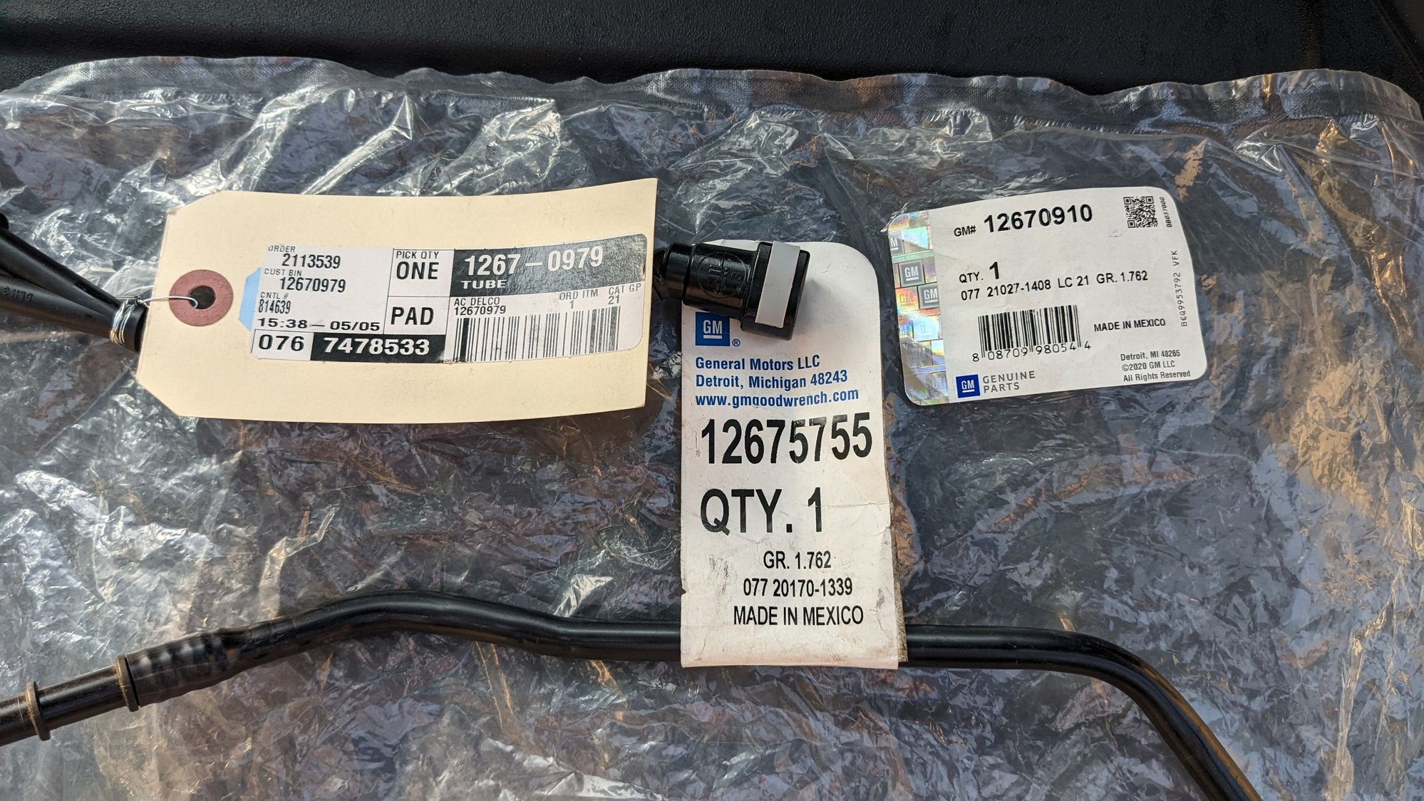 Upgrading from early production PCV lines to later production PCV lines ...