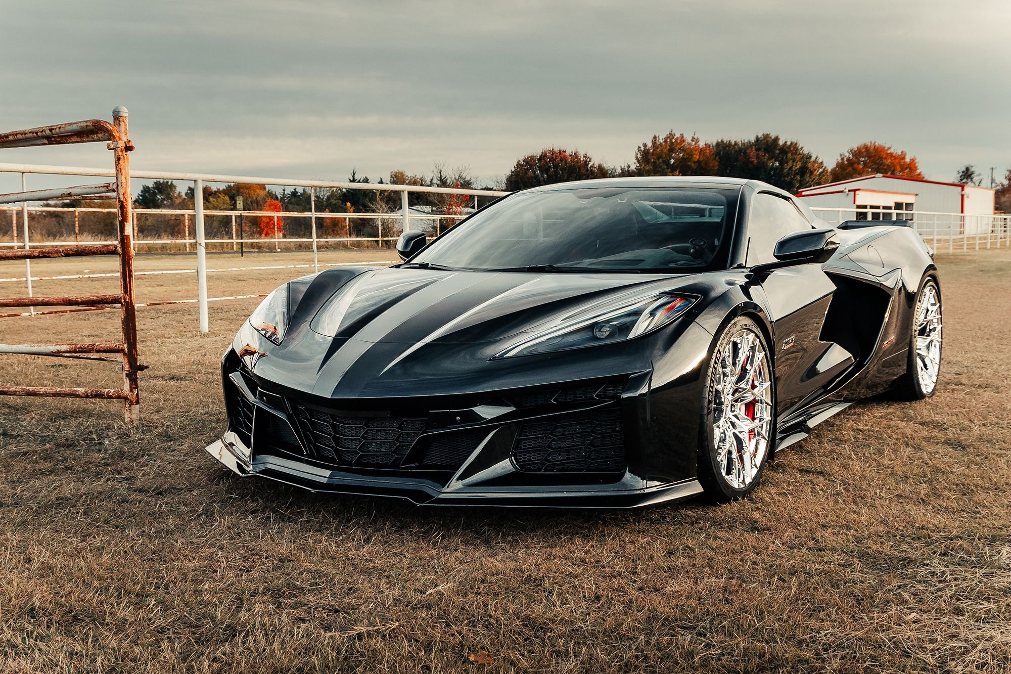 Lowered Twin Turbo Corvette C8 Z06 - CR1 Forged Wheels Photoshoot ...