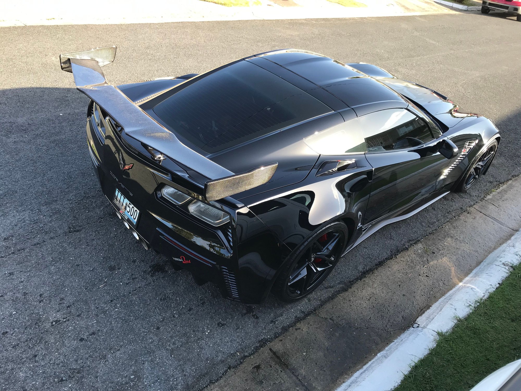 C7 Carbon | ZR1 ZTK style Rear Wing for Non-ZR1 Vettes | Carbon Fiber ...