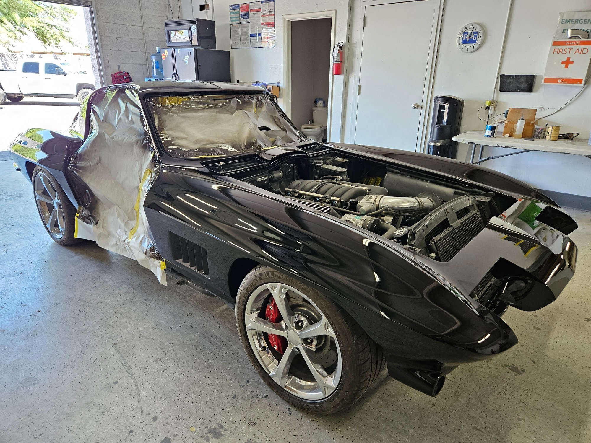 C2 LS3 Accessory drive and TR6060 shifter placement for 1964 Coupe LS ...