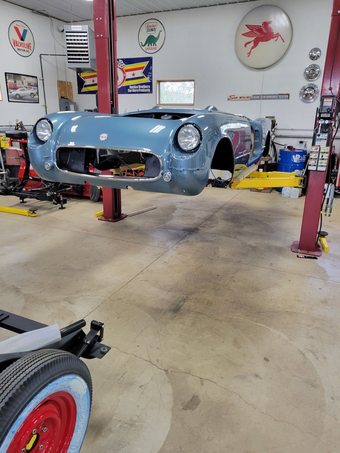 C1 54 Real Pennant blue car back on its frame - CorvetteForum ...