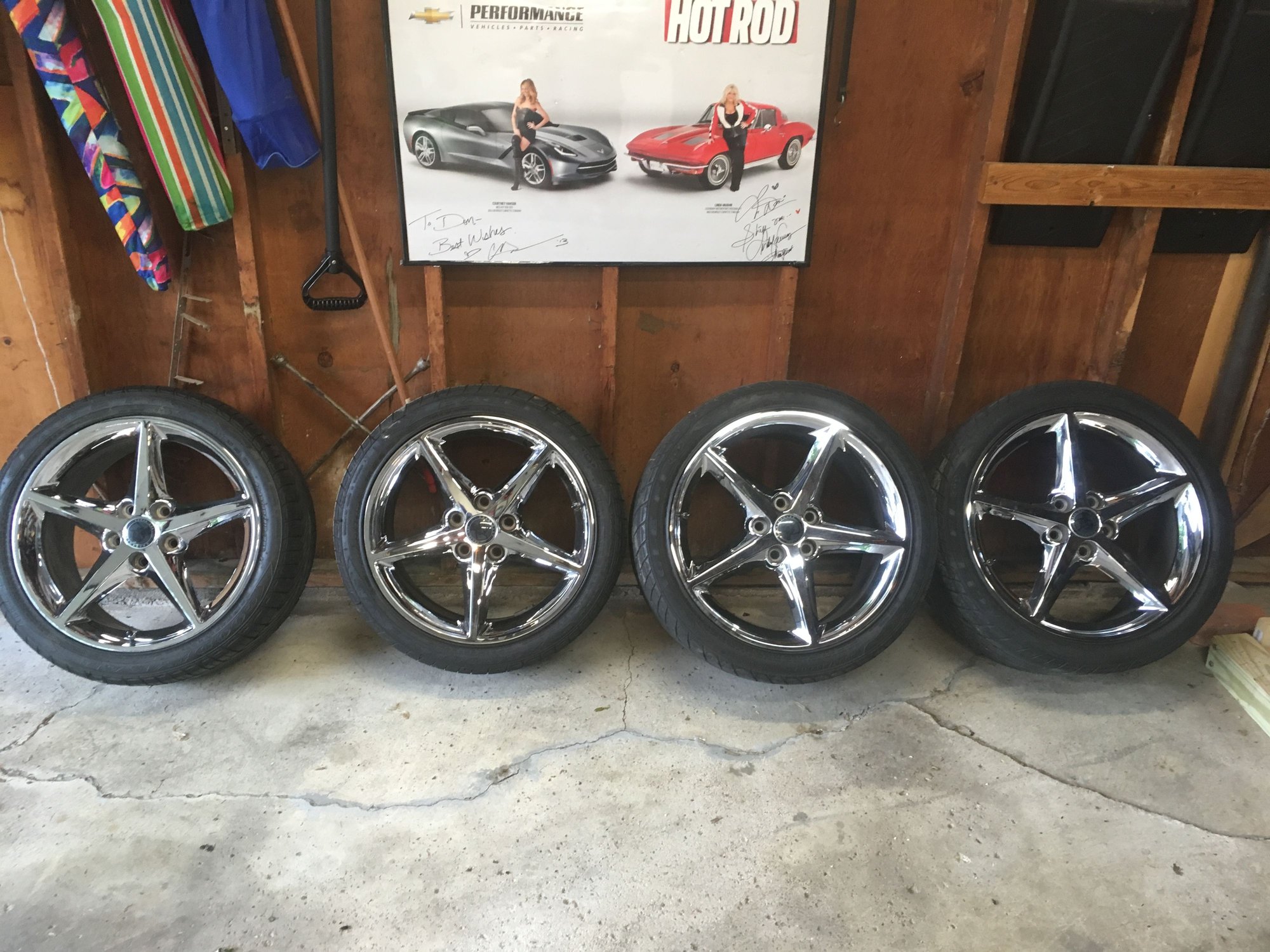 FS (For Sale) Chrome Starfish Wheels, Tires, and TPMS - CorvetteForum ...