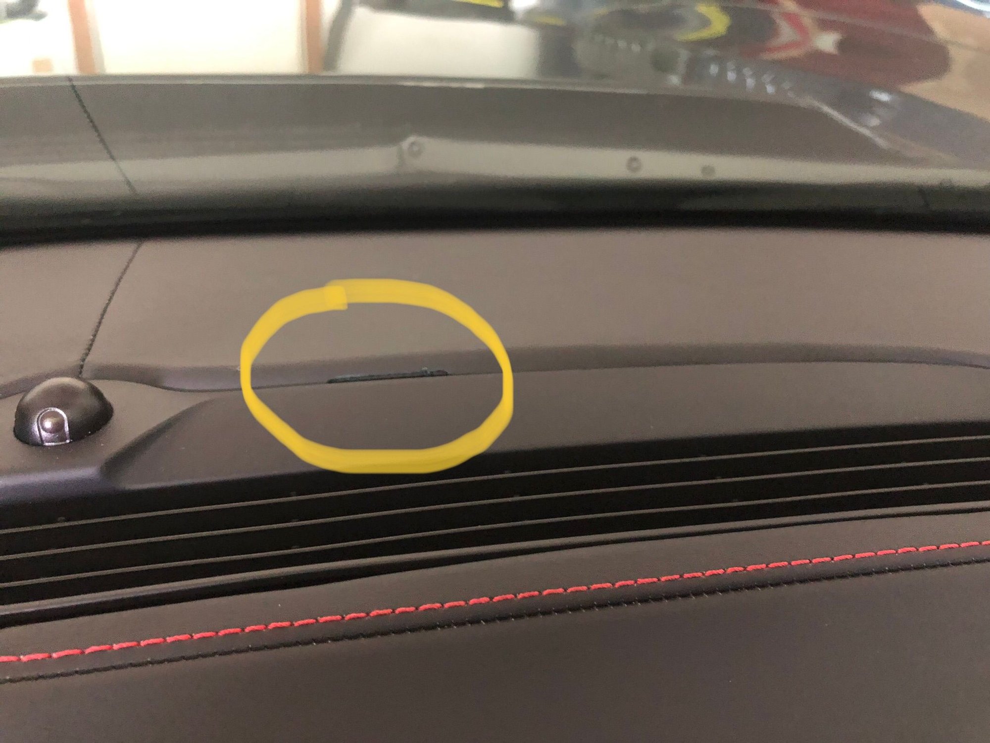 A small tear has shown up on the leather dash of my beautiful 2017 Z06 ...