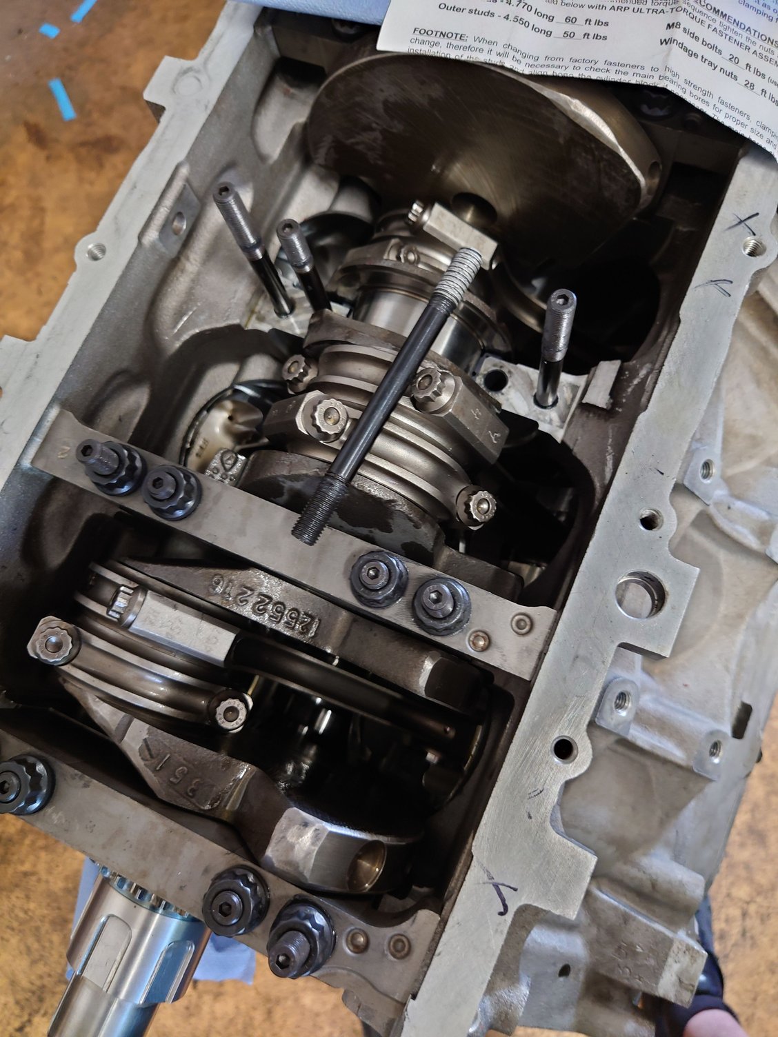 Repair of a modified LS6 engine that has axial clearance on the ...