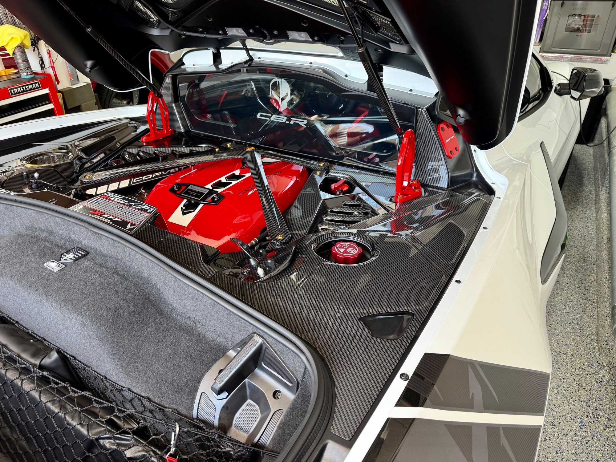 How to install carbon fiber rear engine compartment trim pieces ...