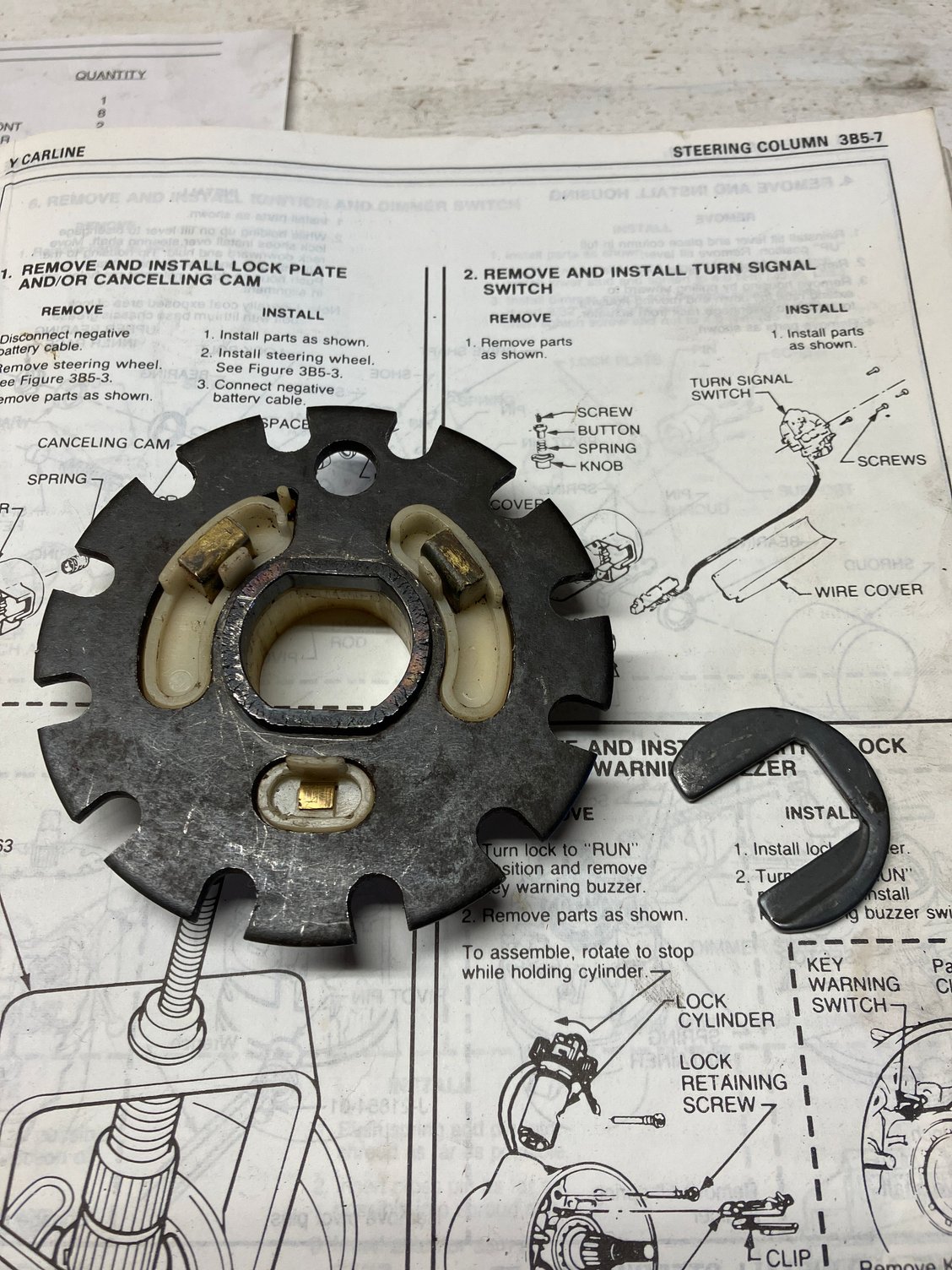 Steering column lock plate won’t compress enough - CorvetteForum ...
