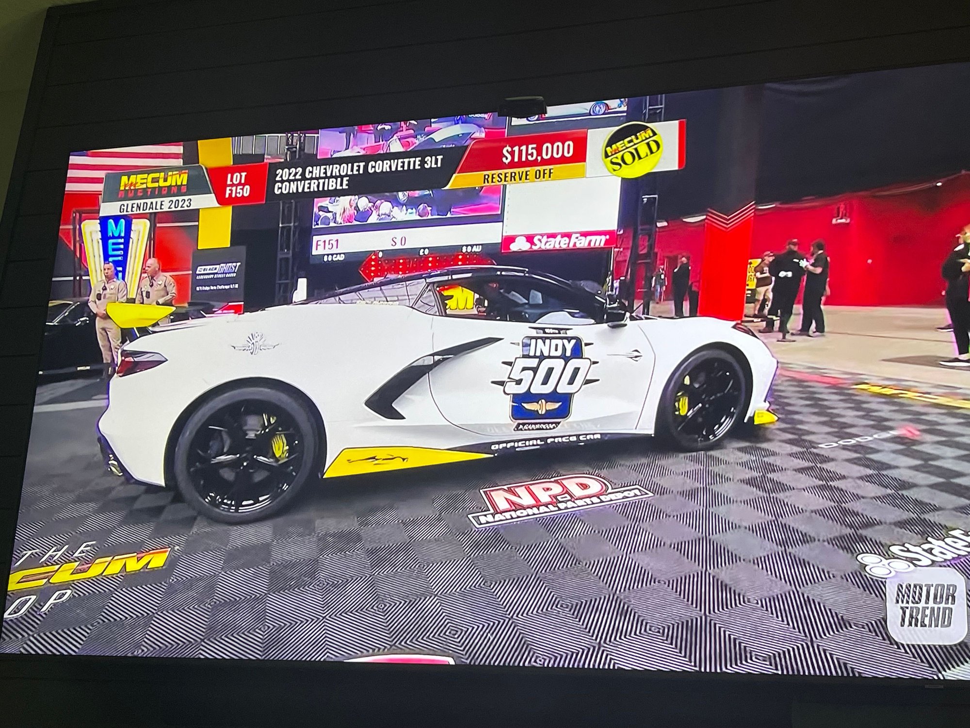 Mecum C8 Pace car 3LT -$115k - CorvetteForum - Chevrolet Corvette Forum ...