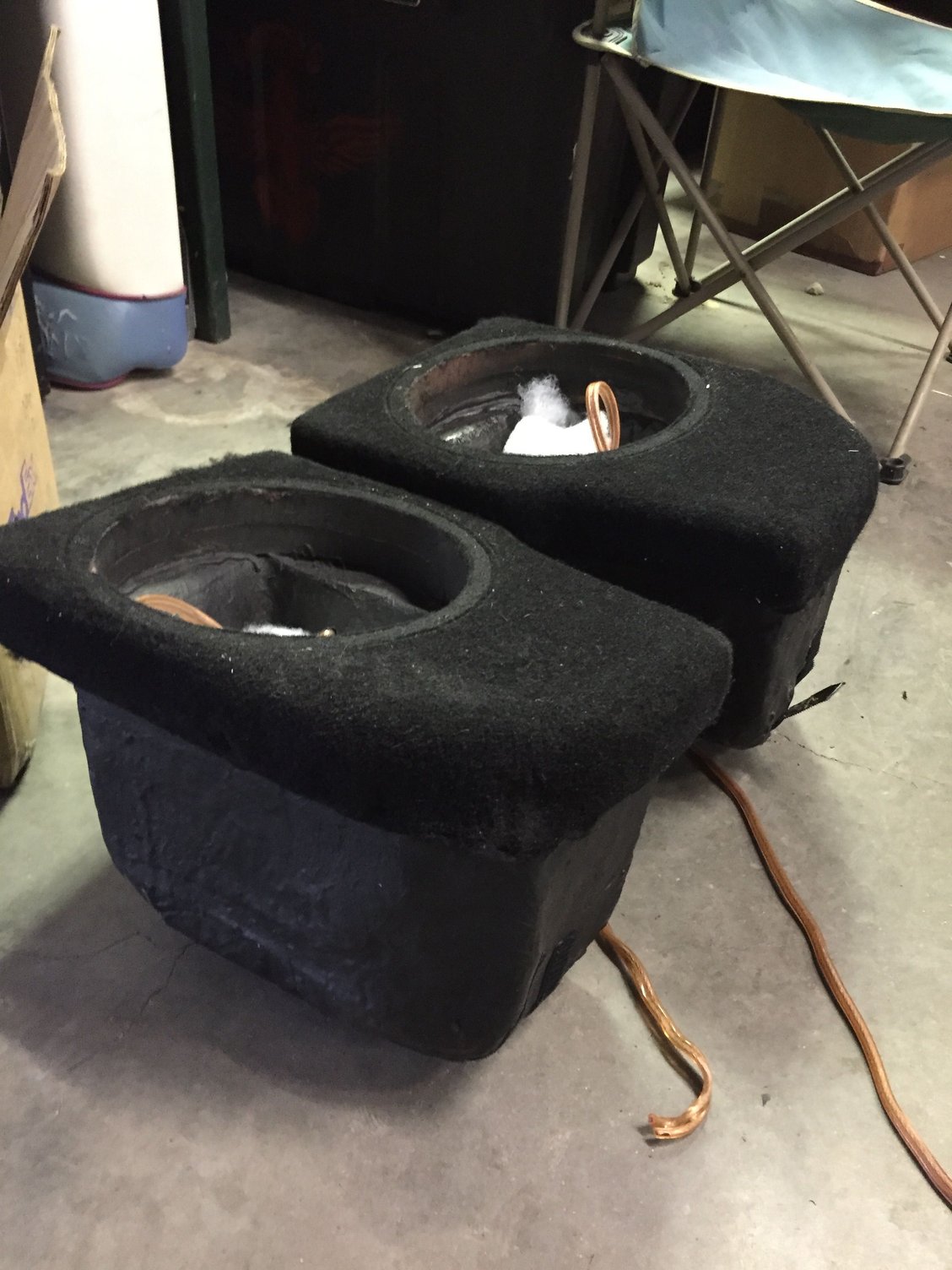 Custom Stealth Subwoofer boxes for 10"s C5 trunk, OEM carpeted ...