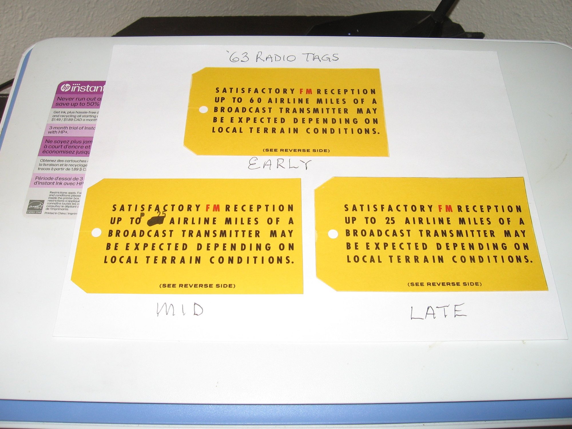 C2 Repro '63 radio tags - CorvetteForum - Chevrolet Corvette Forum ...