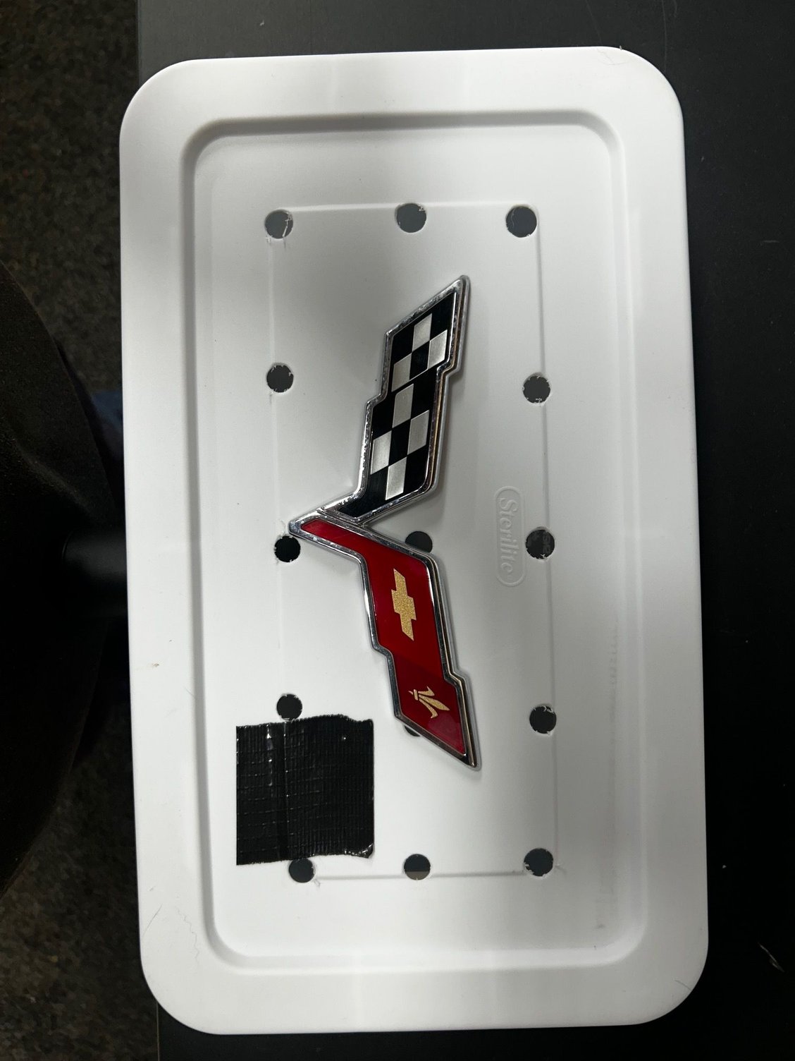 Custom color front cross flags badge project - CorvetteForum ...